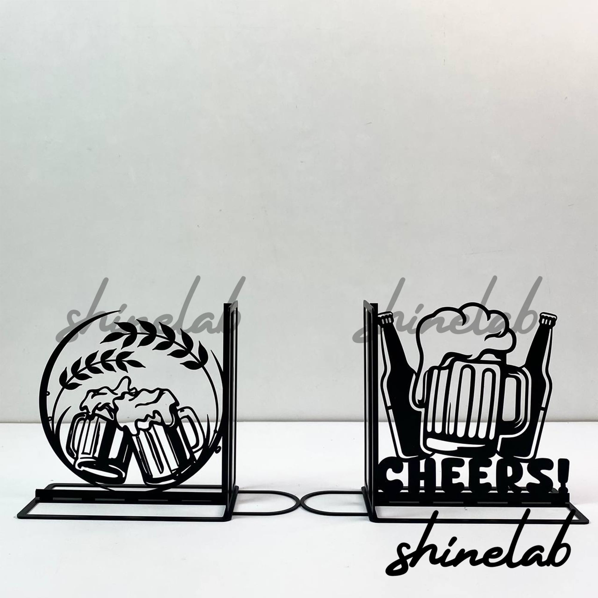 Shinelab Beer Book Bookends Custom Personalized Name Bookend Gift, Bar ...