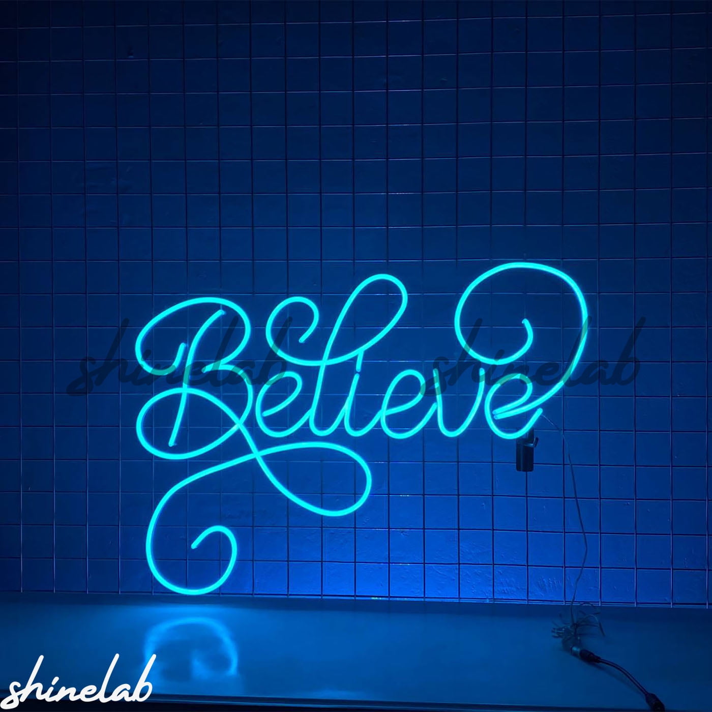 Shinelab Believe Neon Sign, Christmas LED Wall Art, Christmas Decor ...