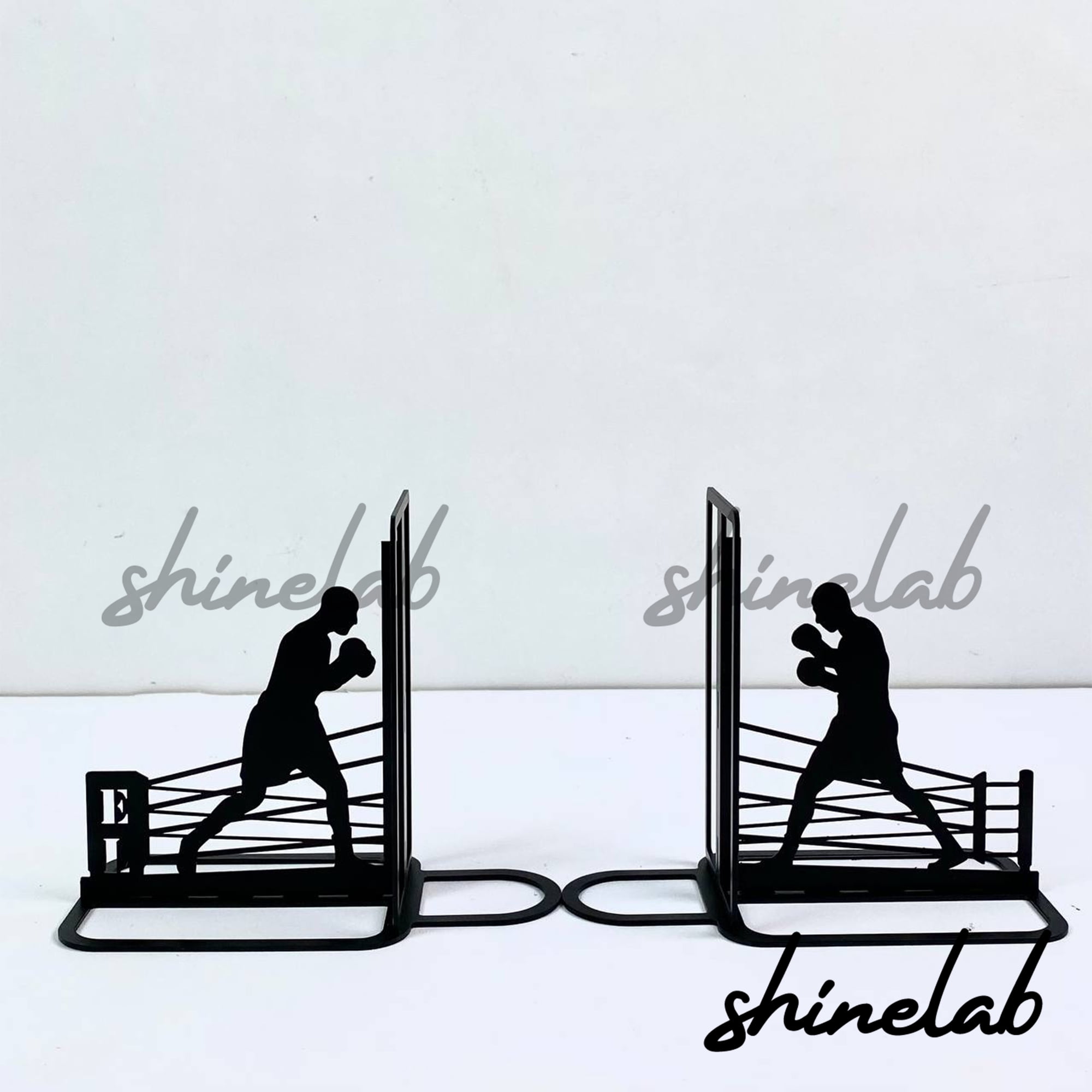 Shinelab Boxing Metal Bookends Custom Boxer Name Bookend Gift, Sport ...