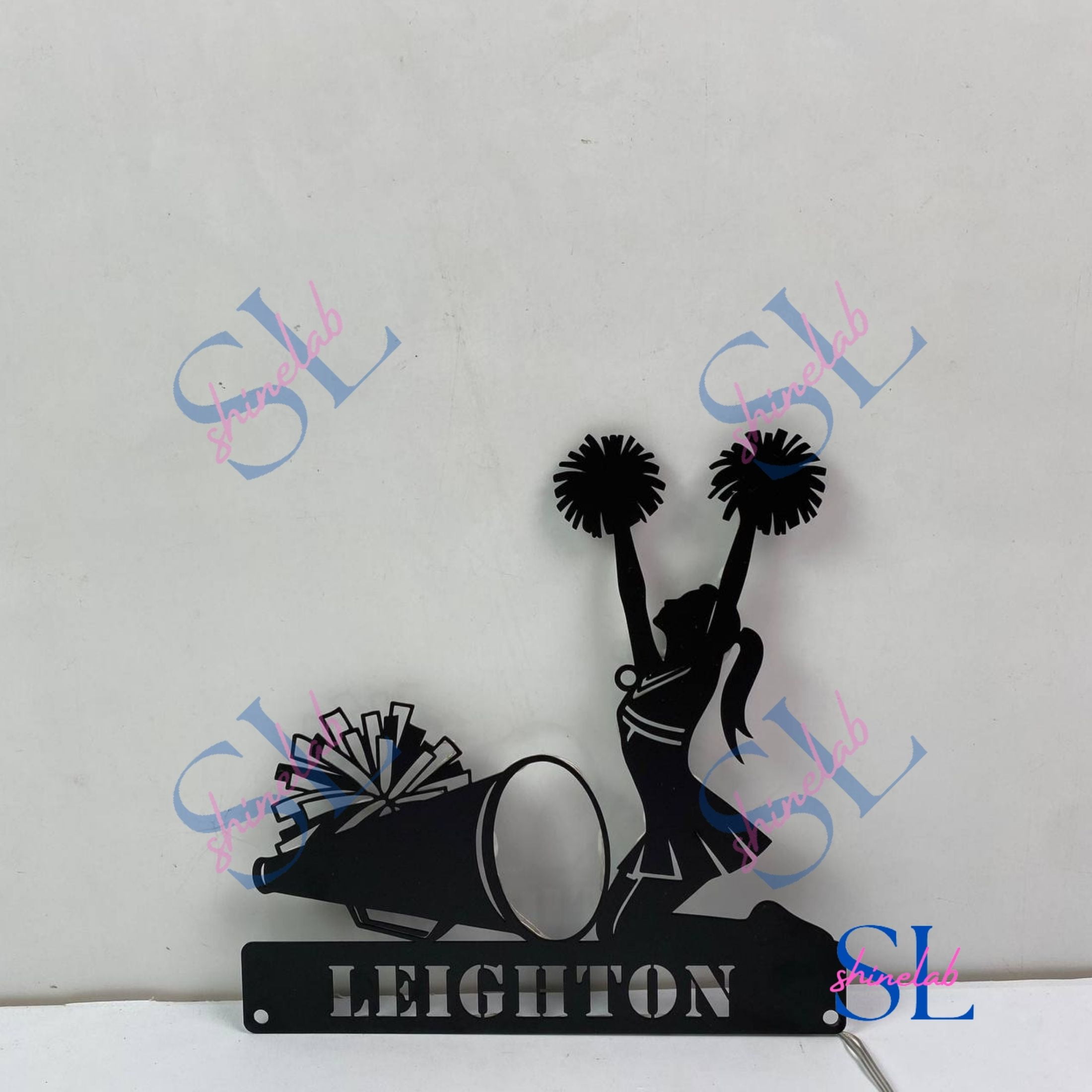 Shinelab Cheerleading Metal Sign, Cheerleader Metal Wall Art Led Sign ...