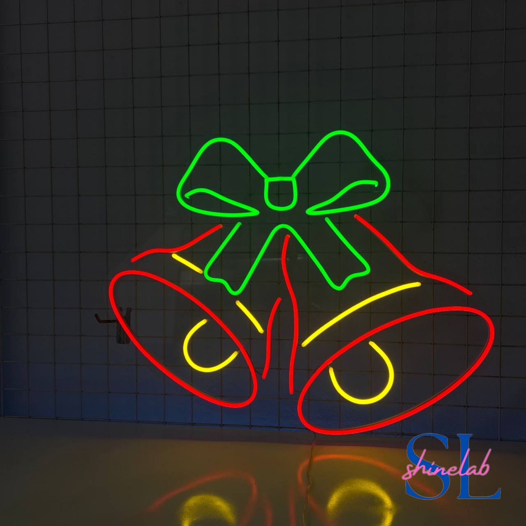 Shinelab Christmas Bells Neon Sign, Jingle Bell Christmas Led Sign ...