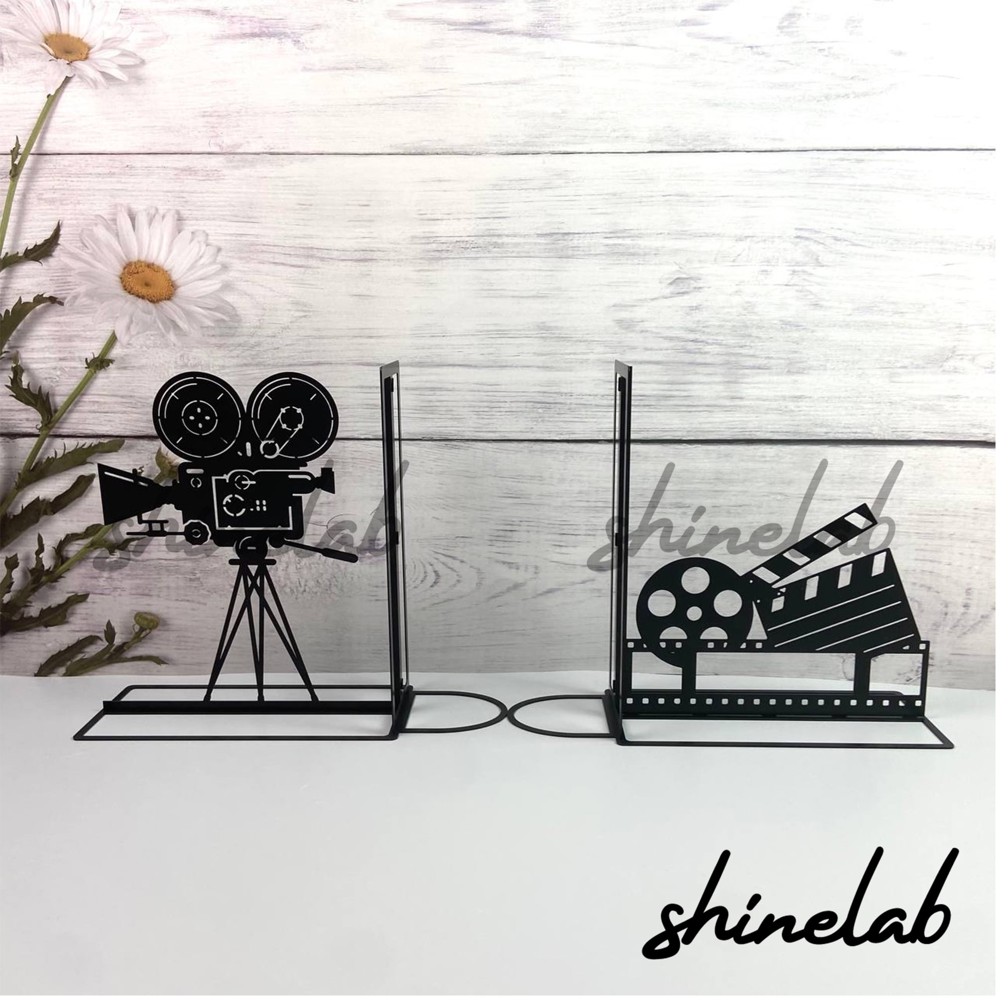 Shinelab Cinema Movie Theater Metal Bookends Movie Buffs Name Bookend ...