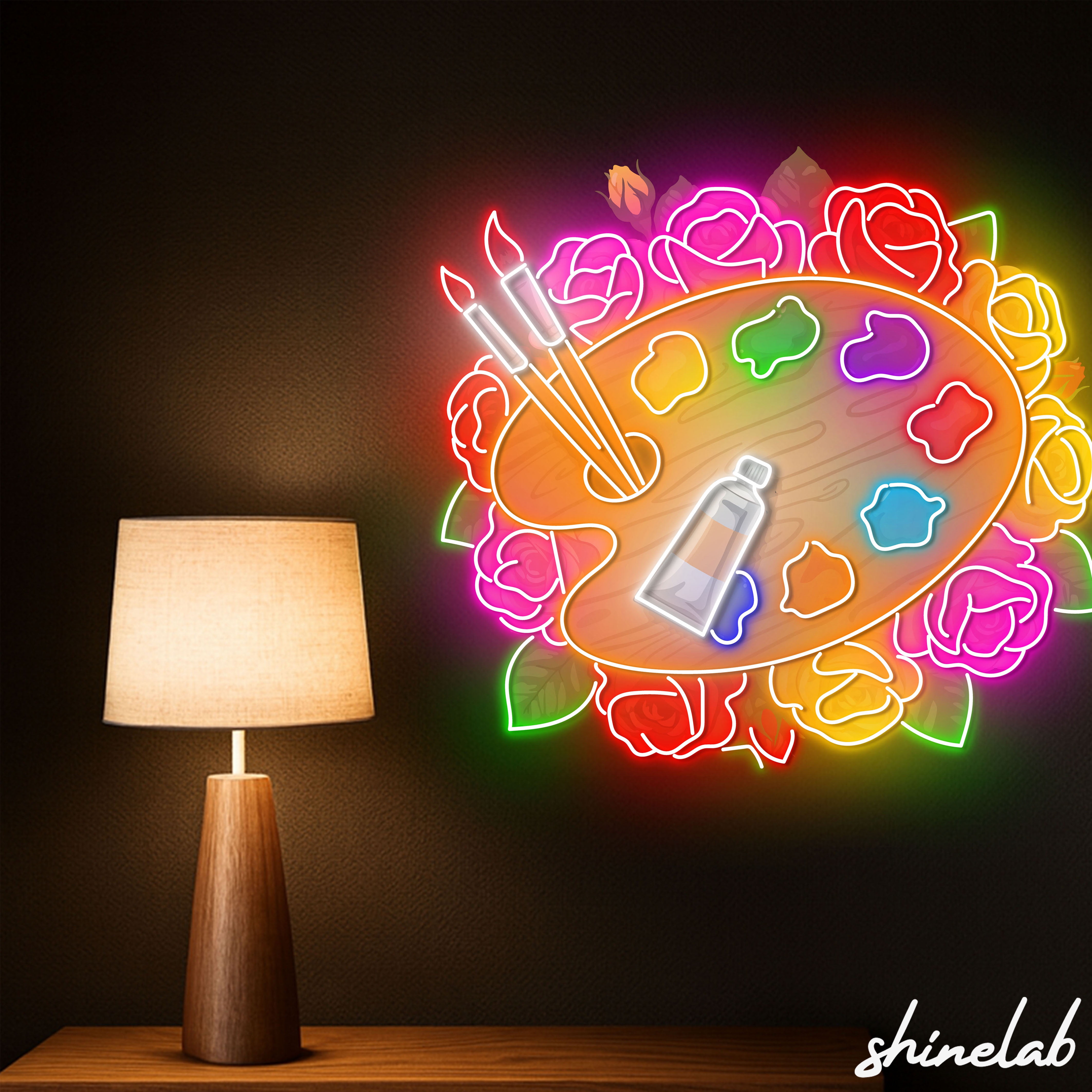 Shinelab Colorful Paint Splash Neon Sign, Art Studio Wall Decor ...