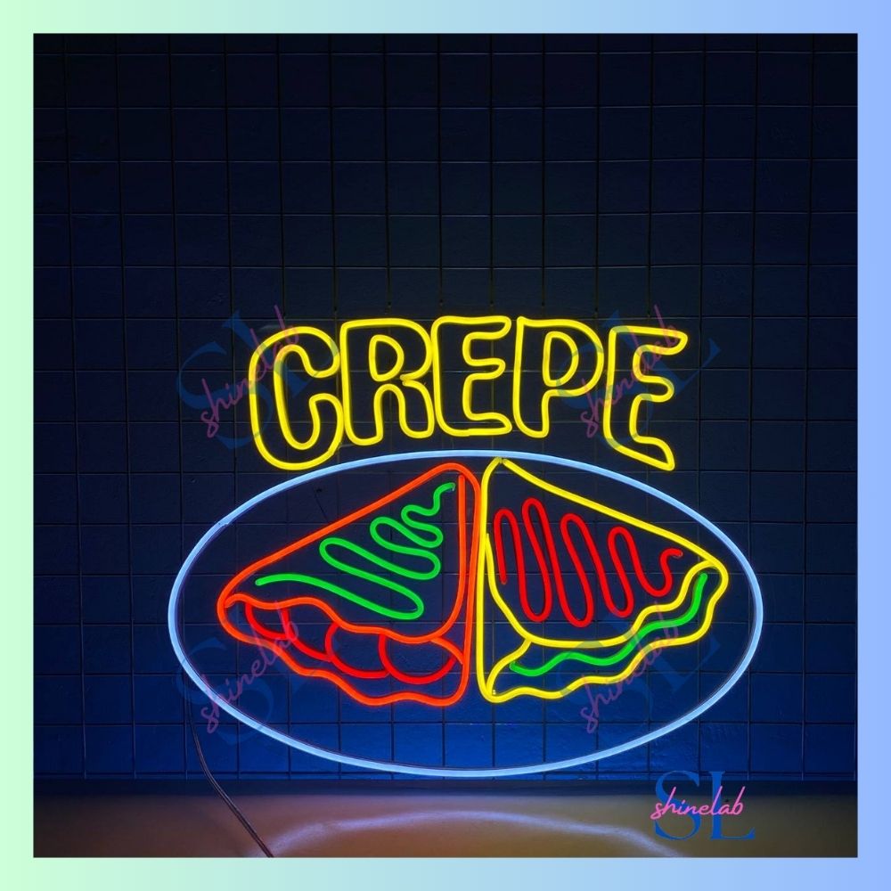 Shinelab Crepe Neon Sign, Crepe Cake Led Sign, Cake Store Neon Light ...