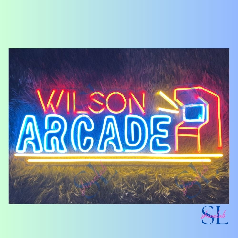 Shinelab Custom Arcade Neon Sign, Custom Name Arcade Led Sign, Game ...