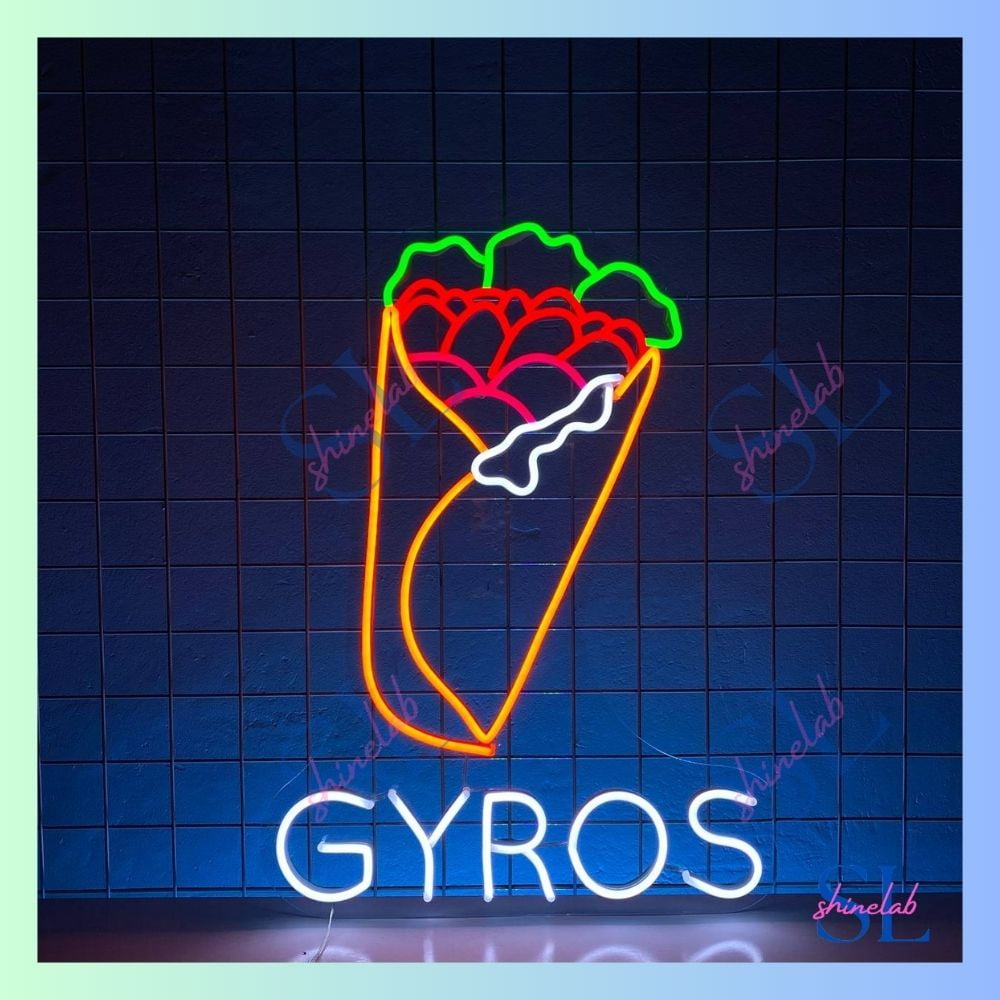 Shinelab Doner Kebab Neon Sign, Shawarma Neon Light, Burrito Led Light ...