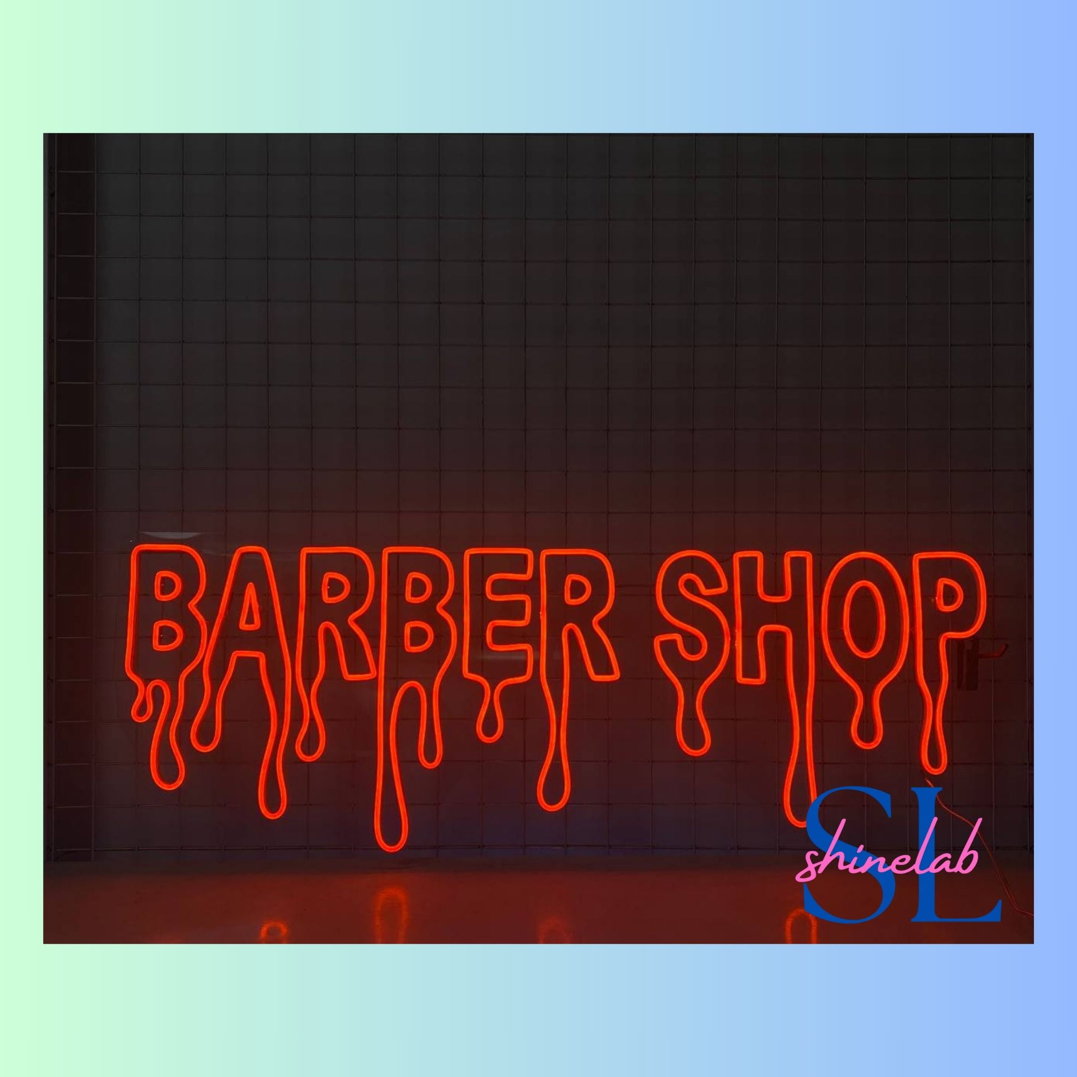 Shinelab Dripping Barber Shop Neon Sign, Hair Salon Wall Art Light ...