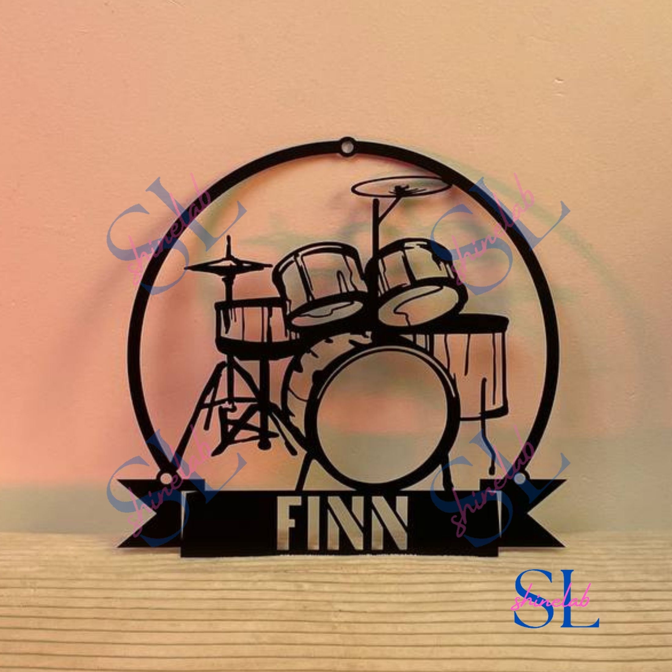 Shinelab Drum Band Metal Sign, Drummer Music Led Sign, Drummer Gift ...