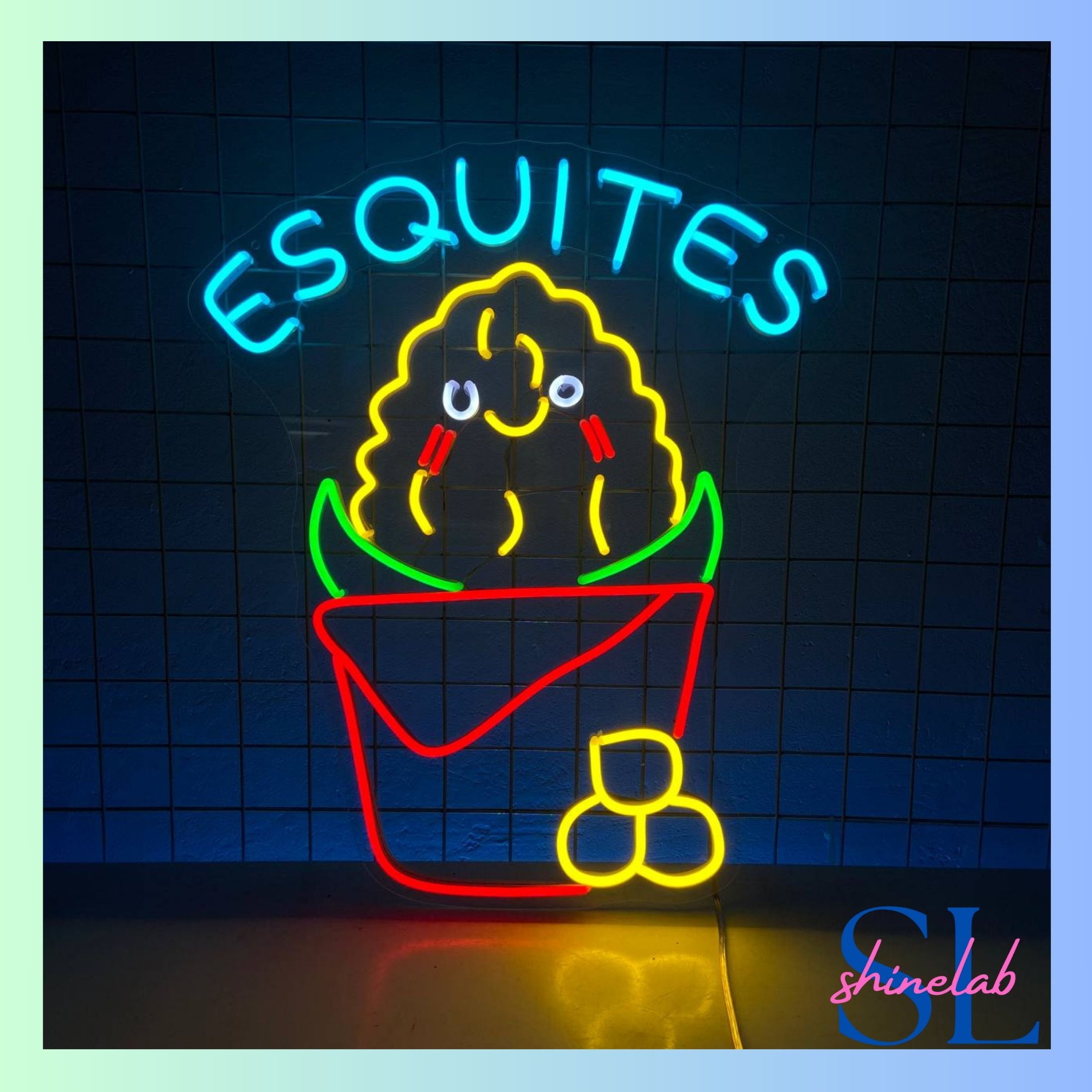 Shinelab Esquites Mexican Neon Sign, Street Corn Wall Art Light ...