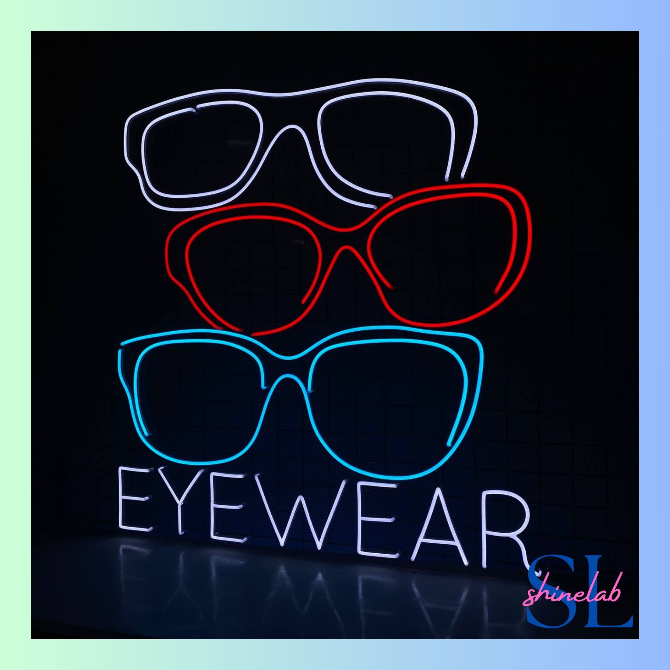 Shinelab Eyewear Optometry Neon Sign, Sunglasses Wall Art, Optometrist ...