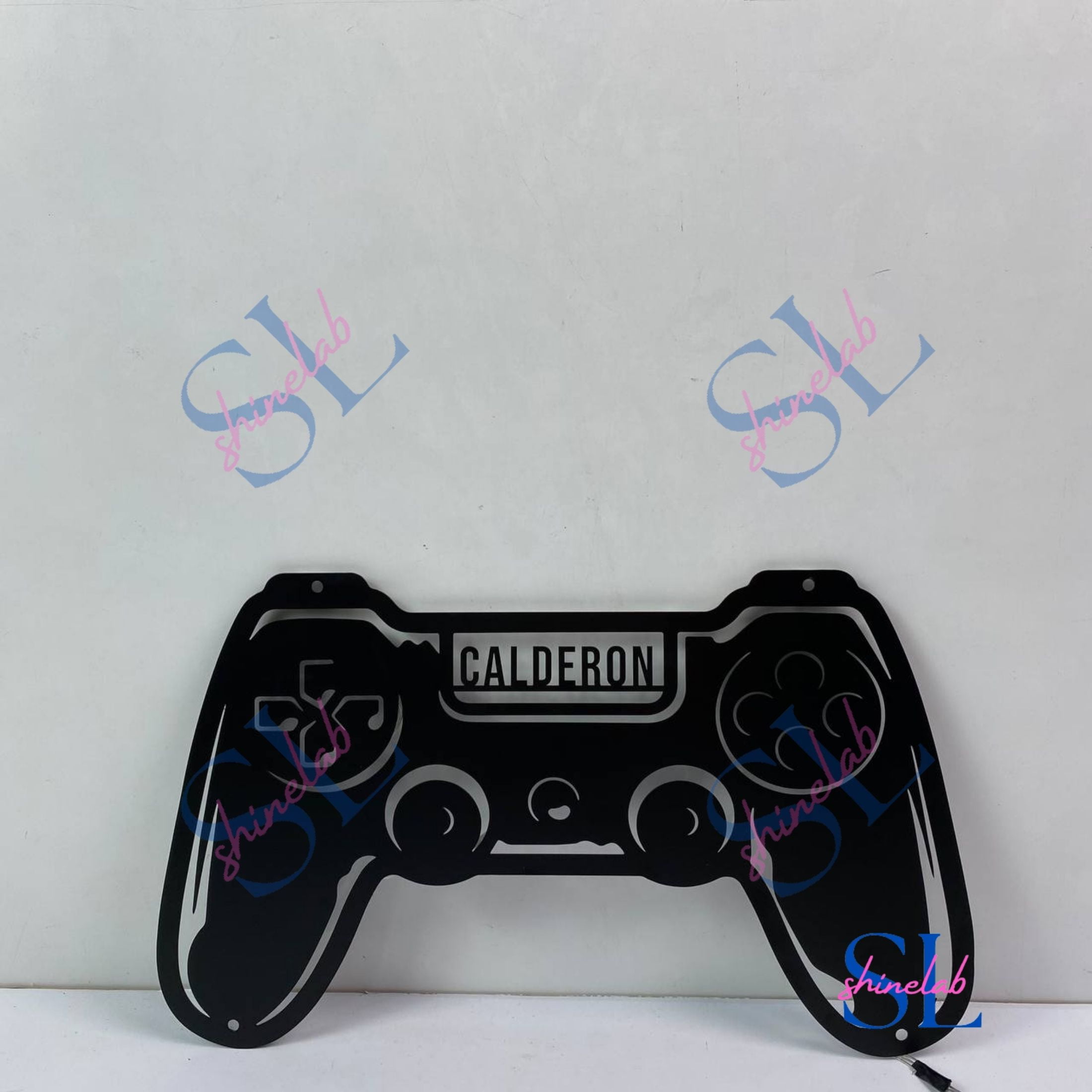 Shinelab Game Controller Metal Sign, Game Console Metal Wall Art LED ...