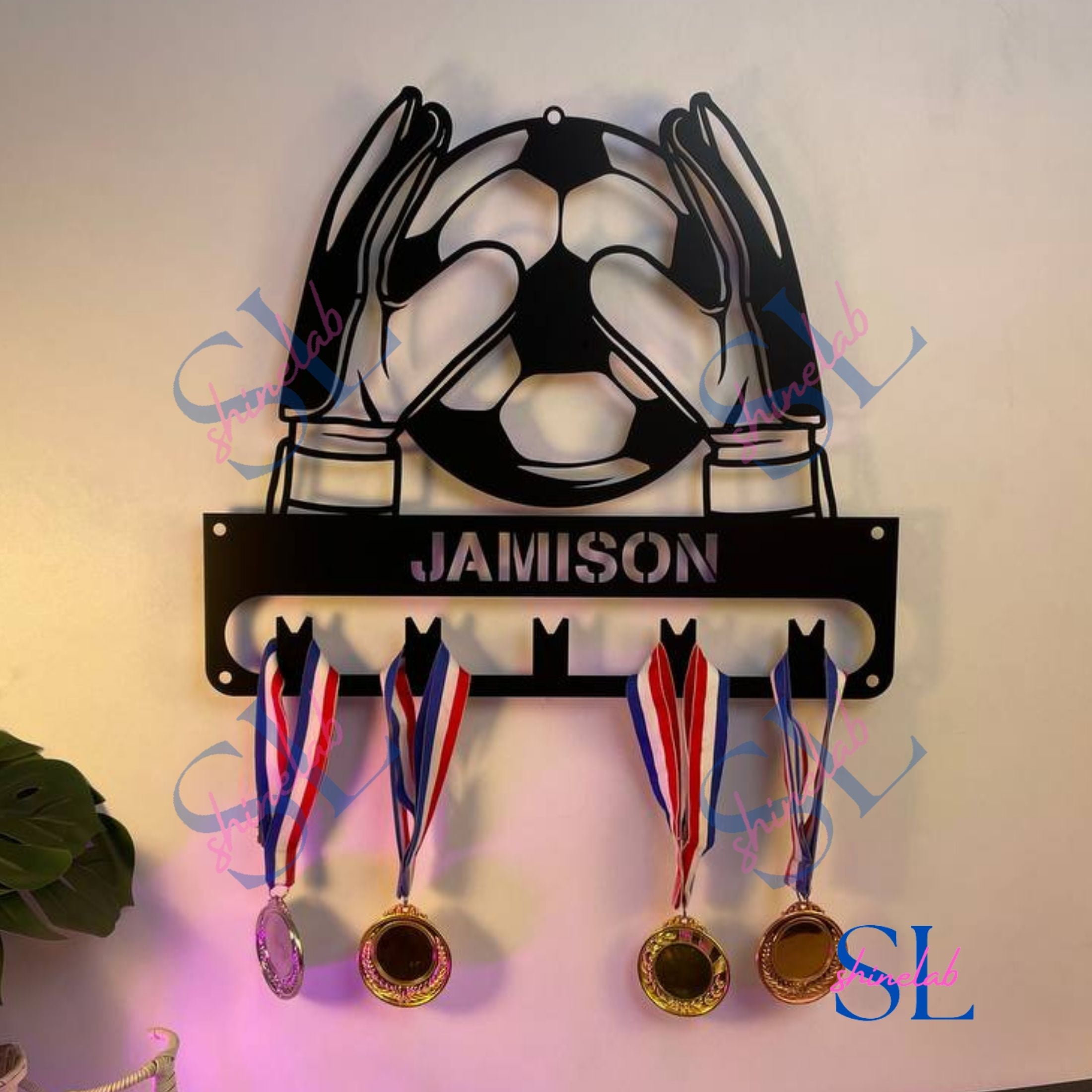 Shinelab Goalkeeper Metal Medal Hanger Led Light, Goalkeeper Medal ...