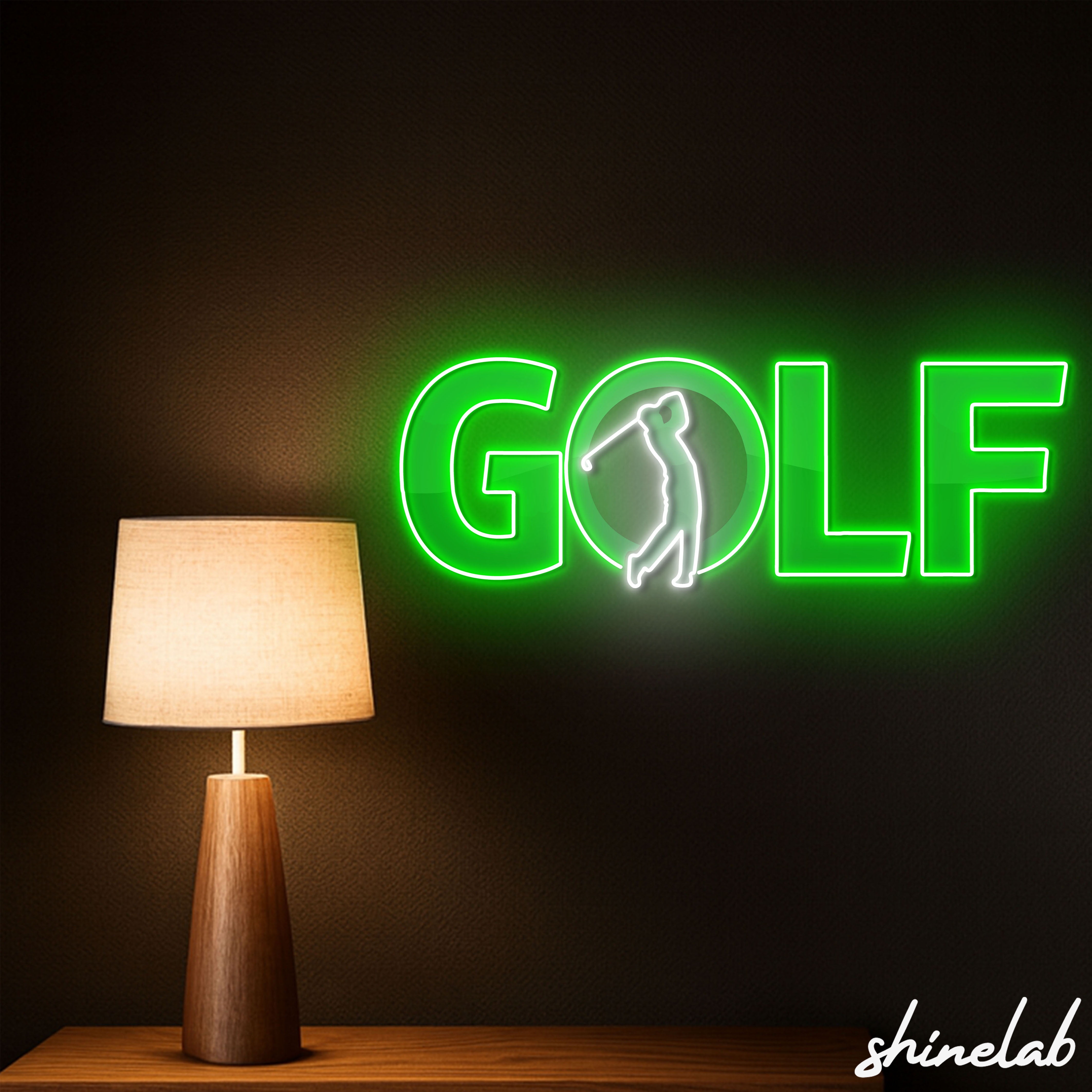 Shinelab Golf Word Neon Sign, Man Cave Decor, Sports Club Decoration ...