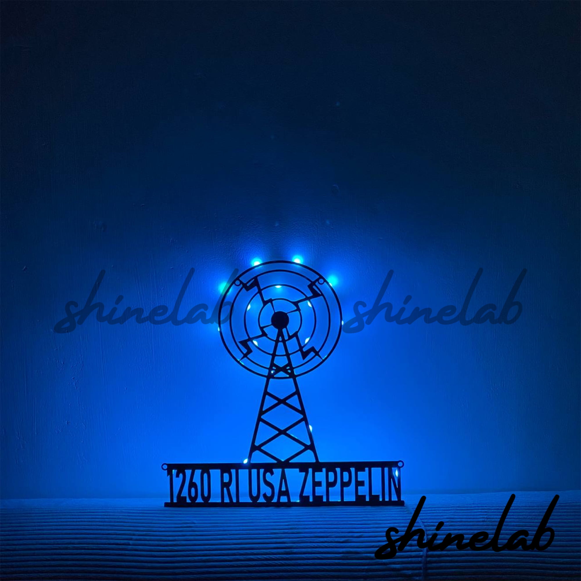 Shinelab Ham Radio Metal Sign, Custom Name Radio Operator LED Wall Art ...