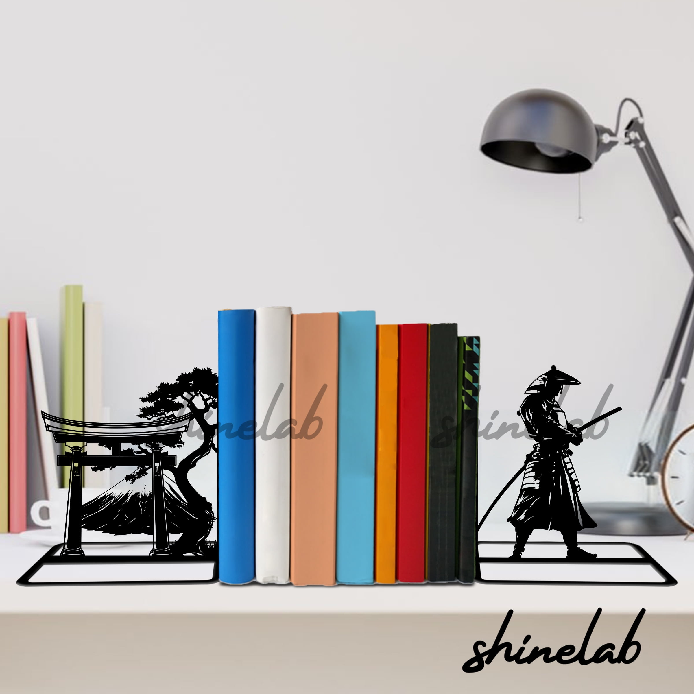 Shinelab Japanese Torii Gate Bookends, Japanese Office Decor, Travelers ...