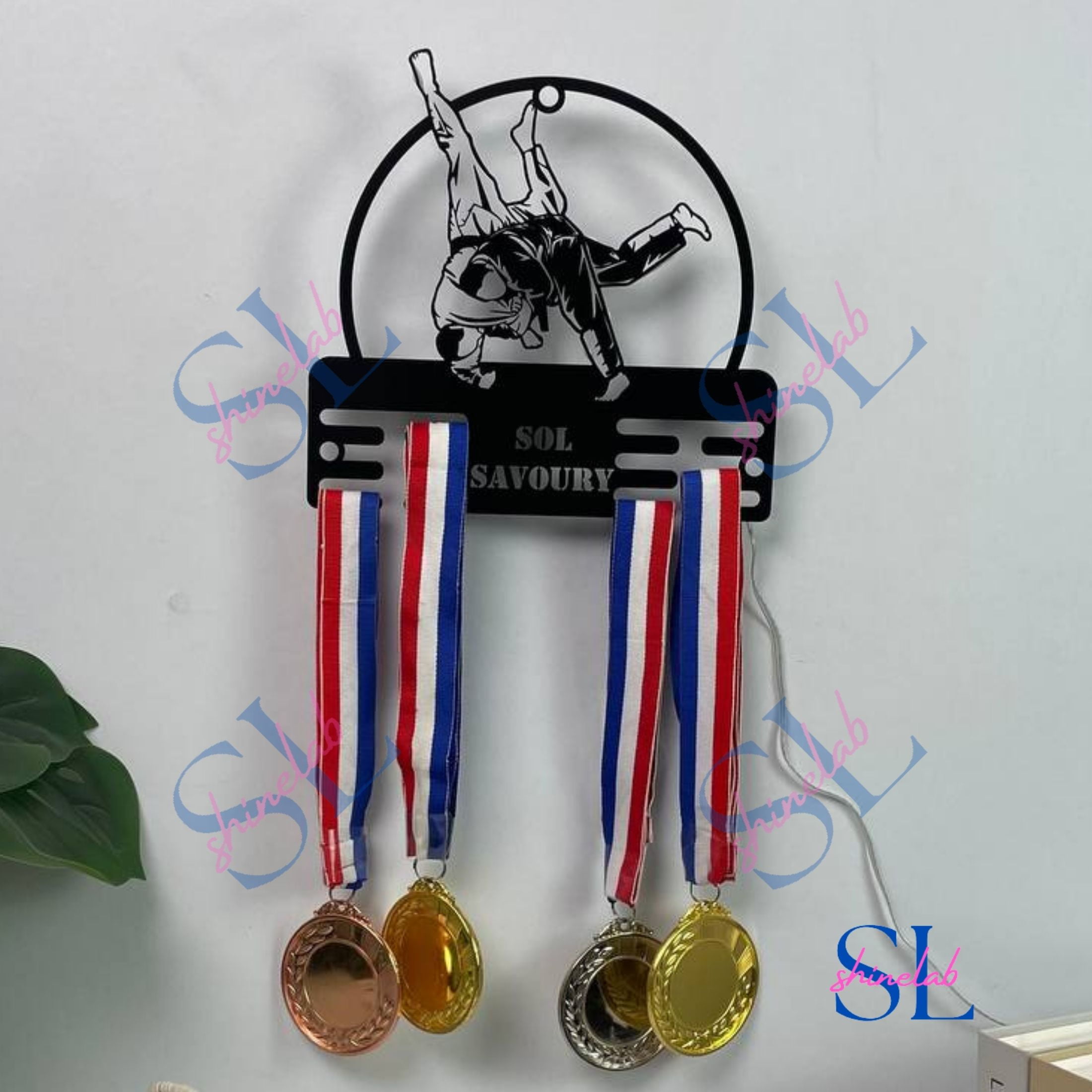 Shinelab Judo Medal Holder, Judo Player Name Medal Hanger, Medals ...