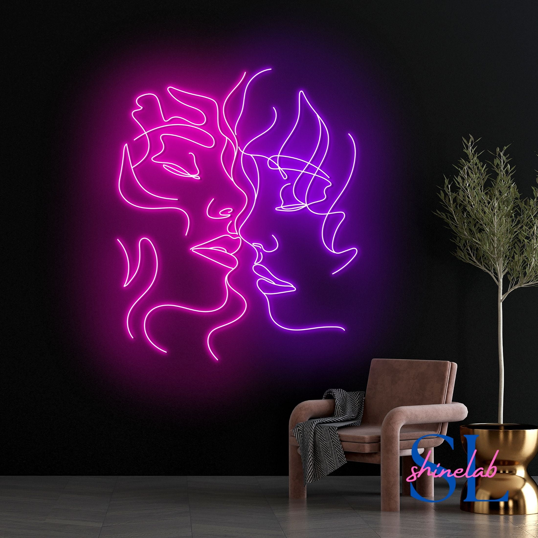 Shinelab Lesbian Couple Neon Sign, LGBT Couple Led Sign, LGBT Pride ...
