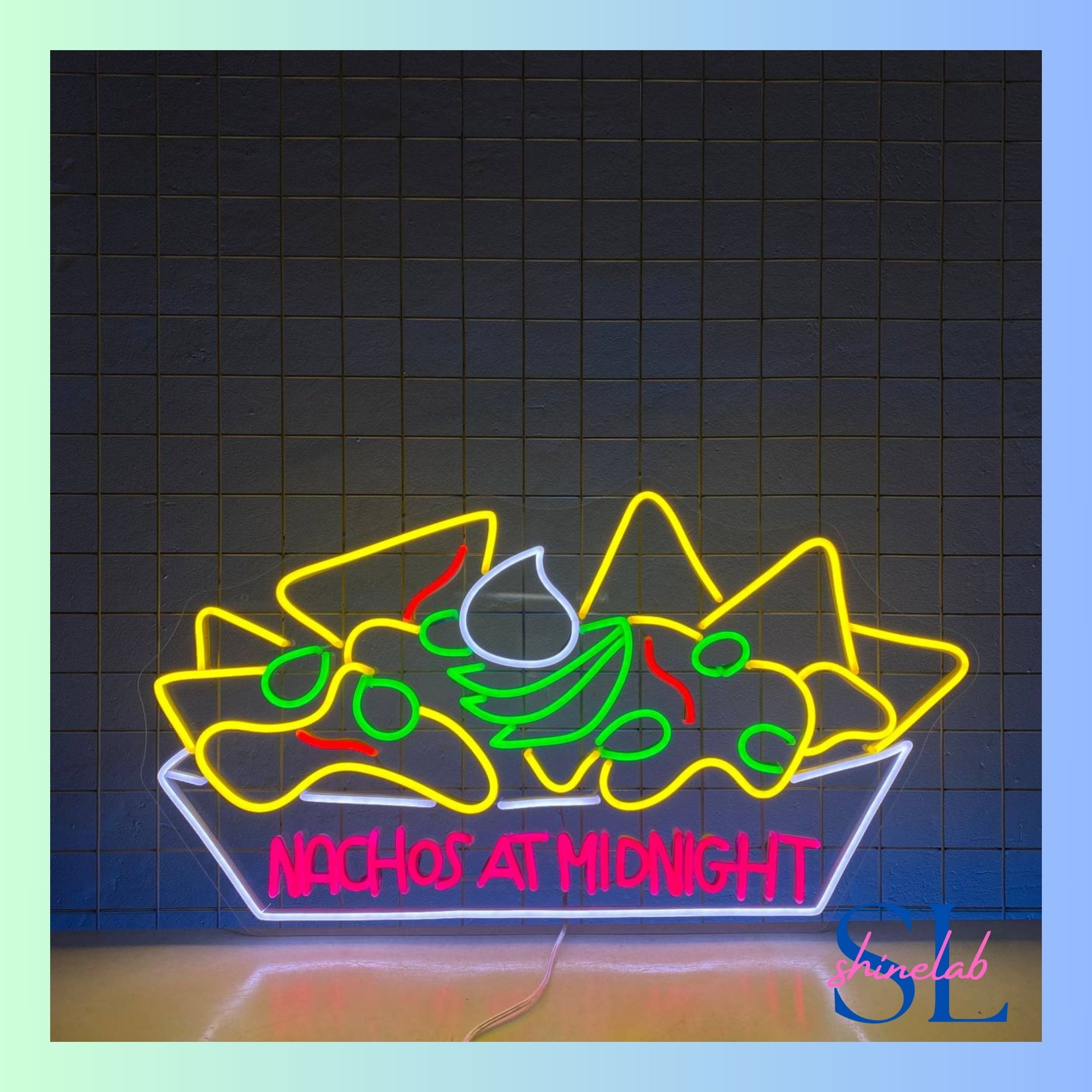 Shinelab Mexican Nacho Neon Sign, Nacho Mexico Wall Art, Mexican Food ...