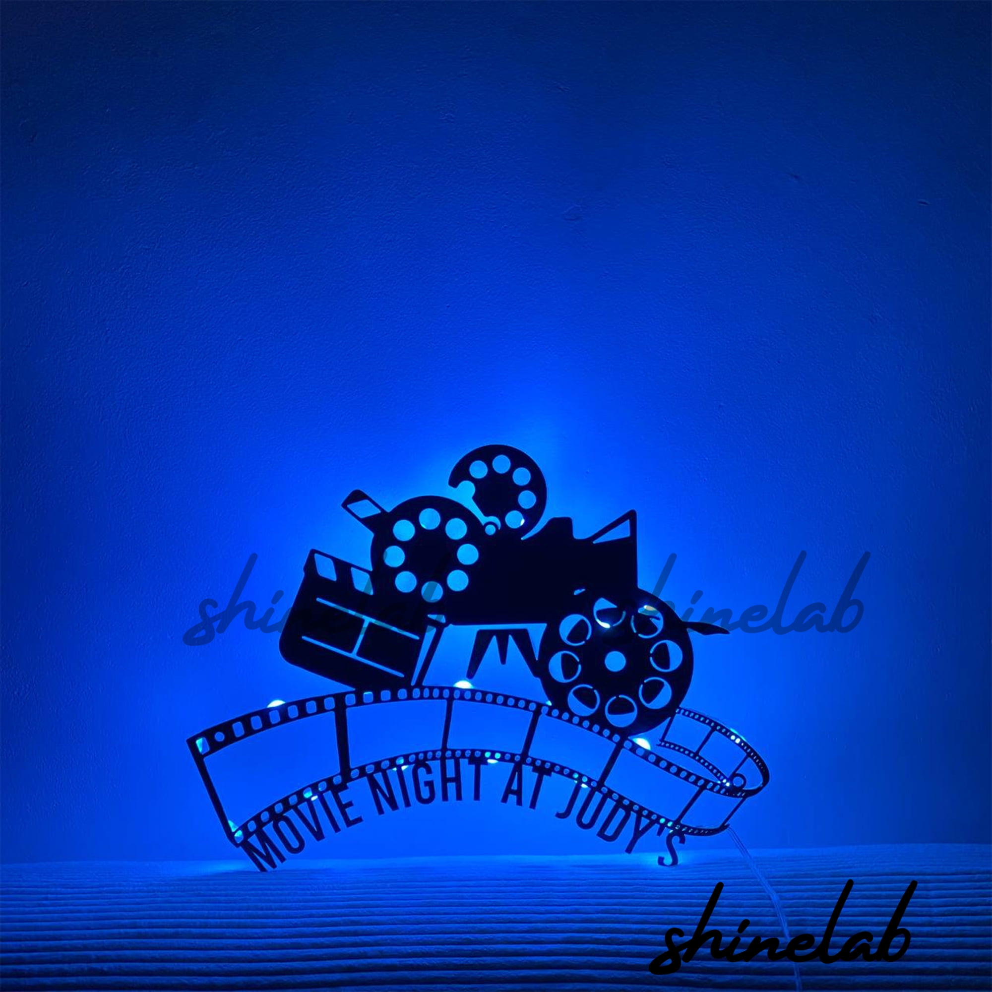 Shinelab Movie Custom Metal Sign, Personalized Home Cinema Wall Art ...