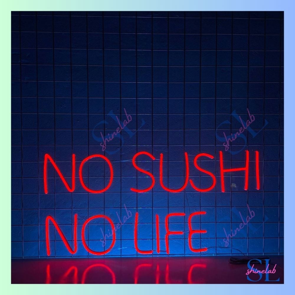 Shinelab No Sushi No Life Neon Sign, Japanese Restaurant Sushi Led ...