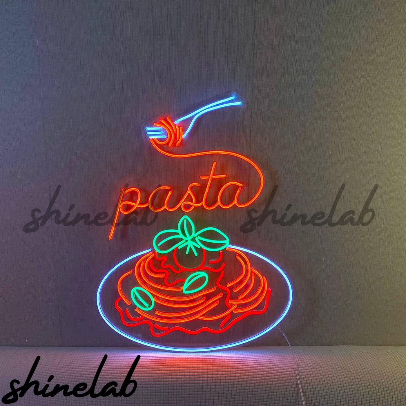 Shinelab Pasta Neon Sign, Italian Food Spaghetti Led Light, Restaurant ...