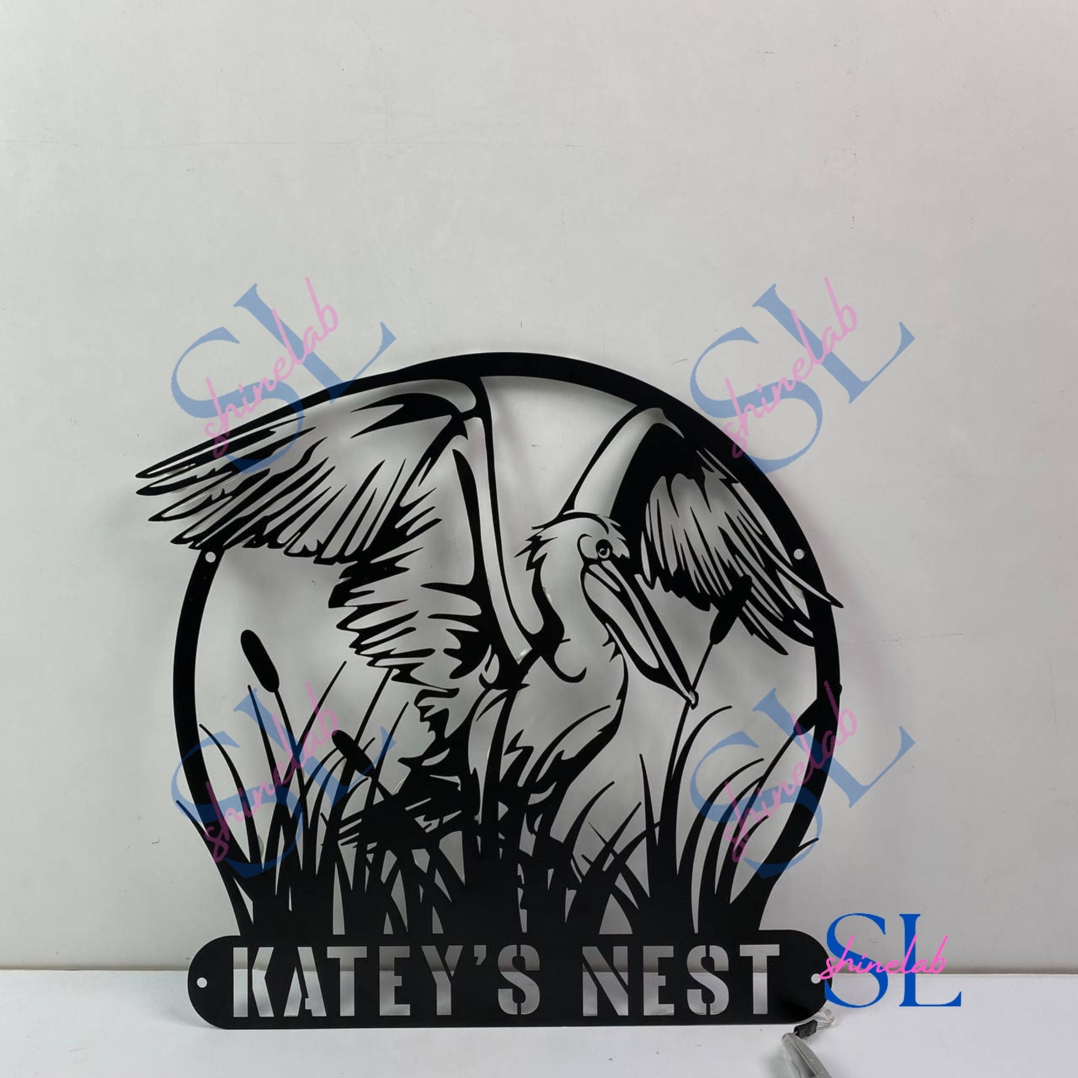 Shinelab Pelican Metal Sign, Pelican Metal Bird LED Decor, Pelican ...