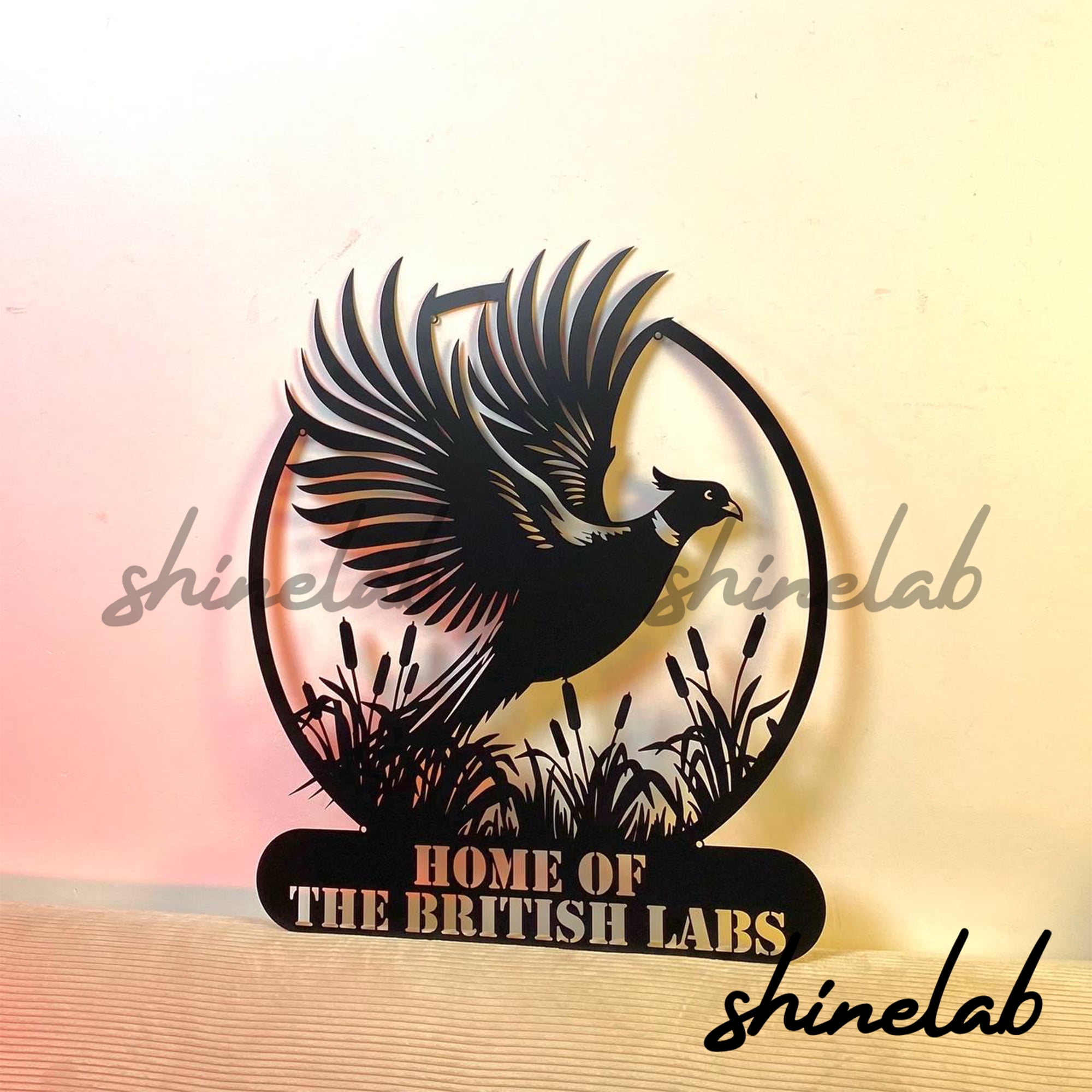 Shinelab Pheasant Hunting Metal Sign LED Wall Art, Custom Bird Wall ...