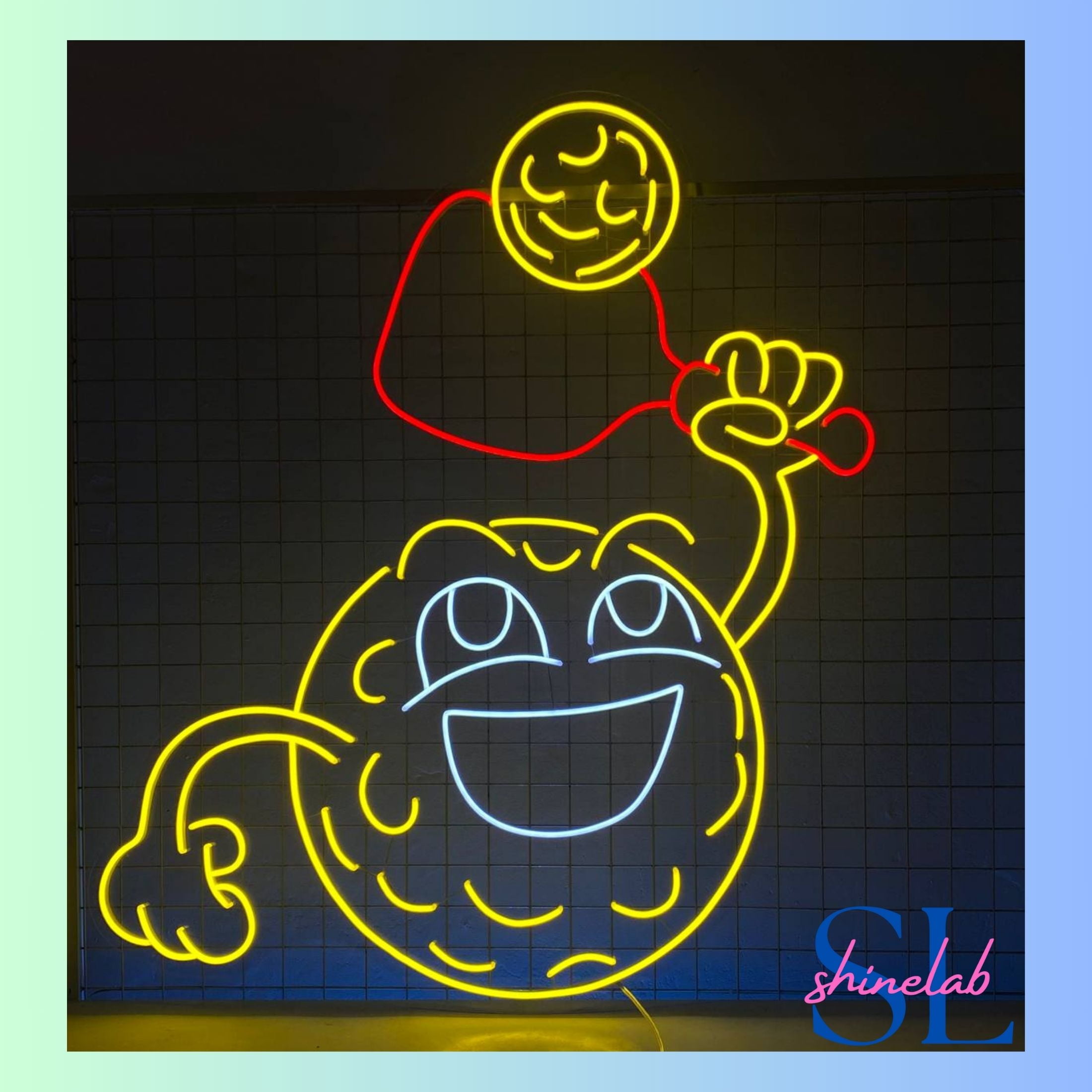 Shinelab Pickleball Neon Sign, Pickleball Ball Wall Art Light ...
