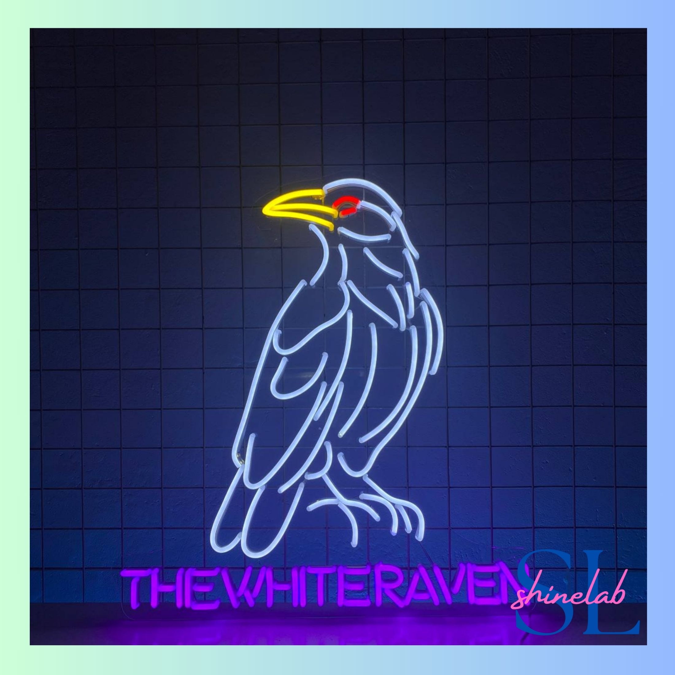 Shinelab Raven Neon Sign, Raven Bird Wall Art Light, Raven Animal Home ...