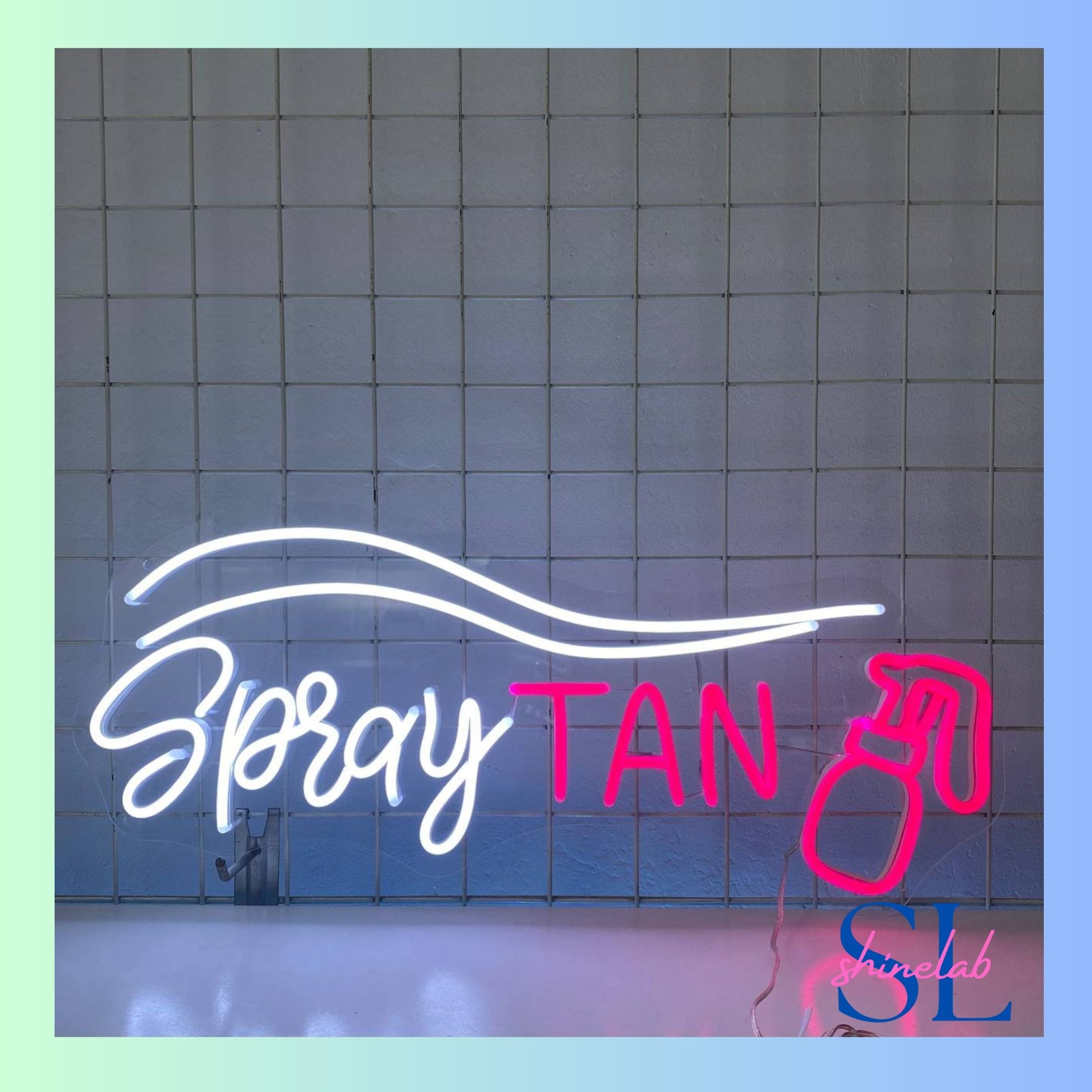 Shinelab Spray Tan Neon Sign, Spray Tanning Wall Art Light, Beauty ...