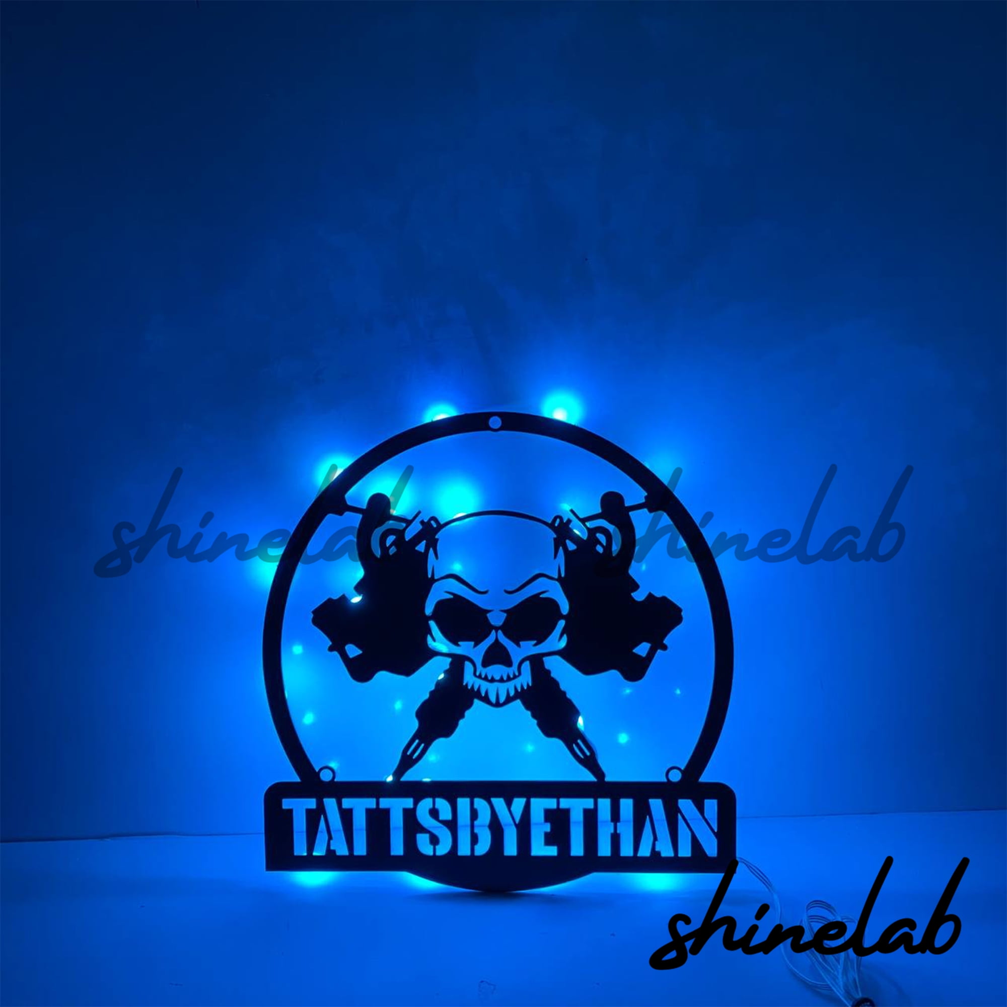Shinelab Tattoo Artist Metal Sign LED Wall Art, Tattoo Decor Shop Gift ...