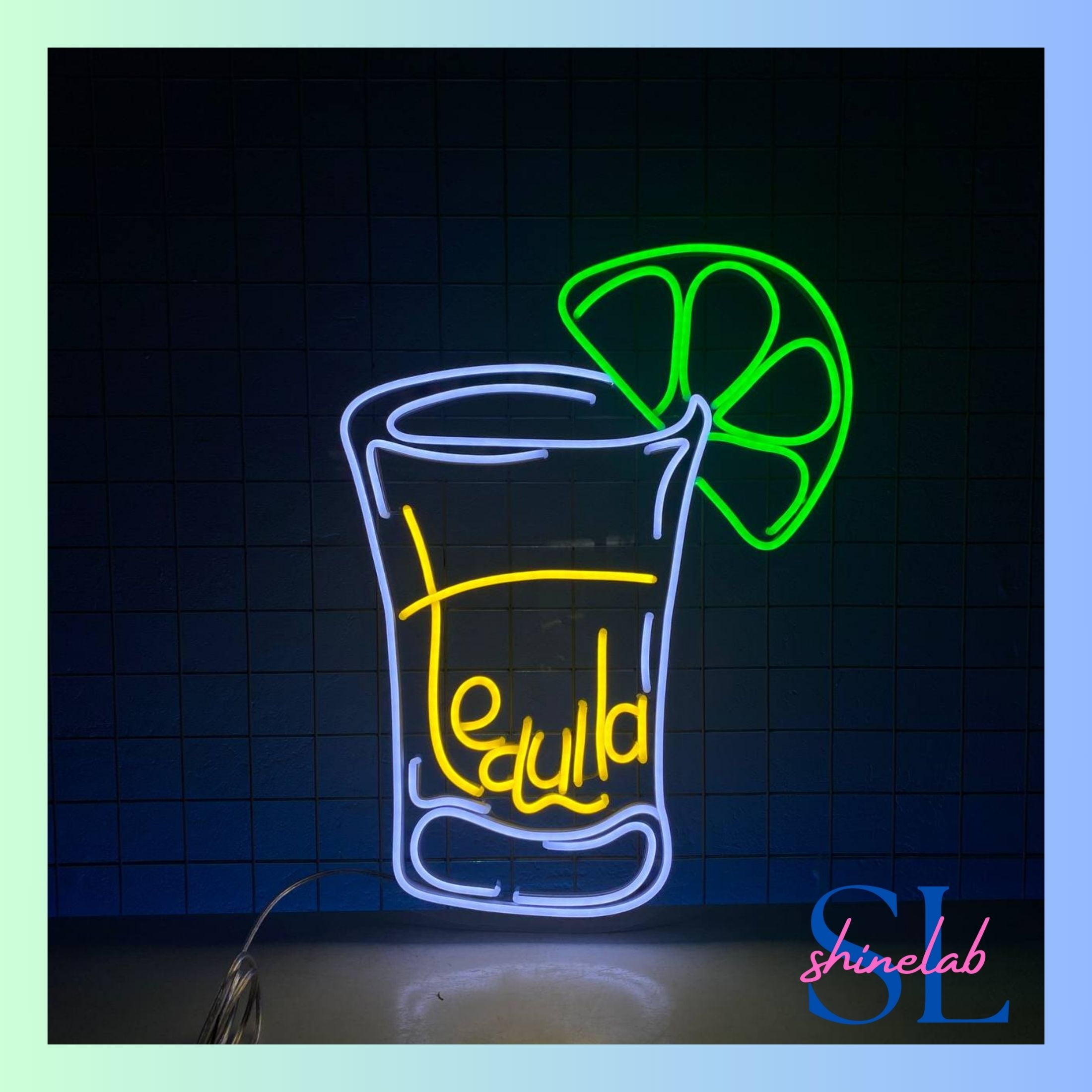 Shinelab Tequila Neon Sign, Tequila Wall Art Light, Tequila Cocktail ...