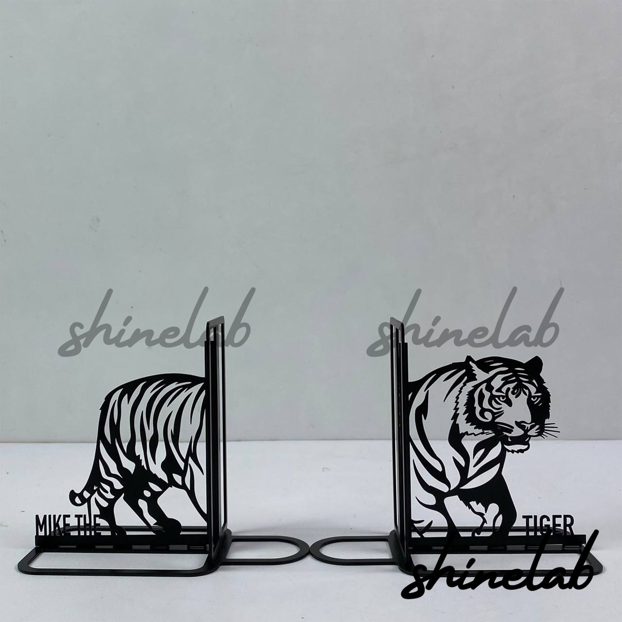 Shinelab Tiger Metal Bookends Custom Personalized Name Bookend Gift ...