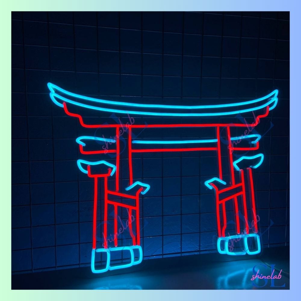 Shinelab Torii Gate Neon Sign, Japanese Torii Gate Led Light, Torii ...