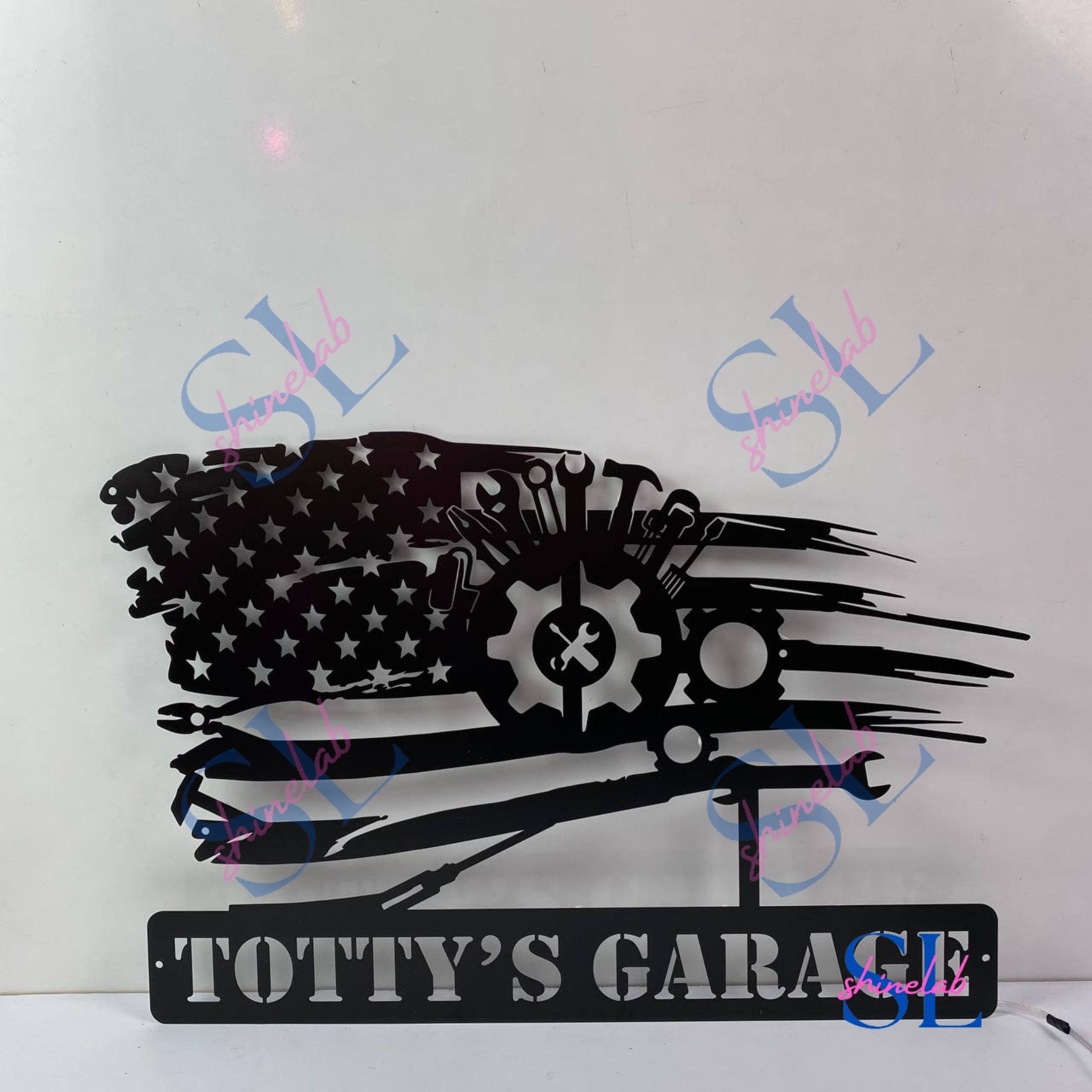 Shinelab US Mechanic Tools Metal Sign, Garage Sign, Workshop Led Light ...