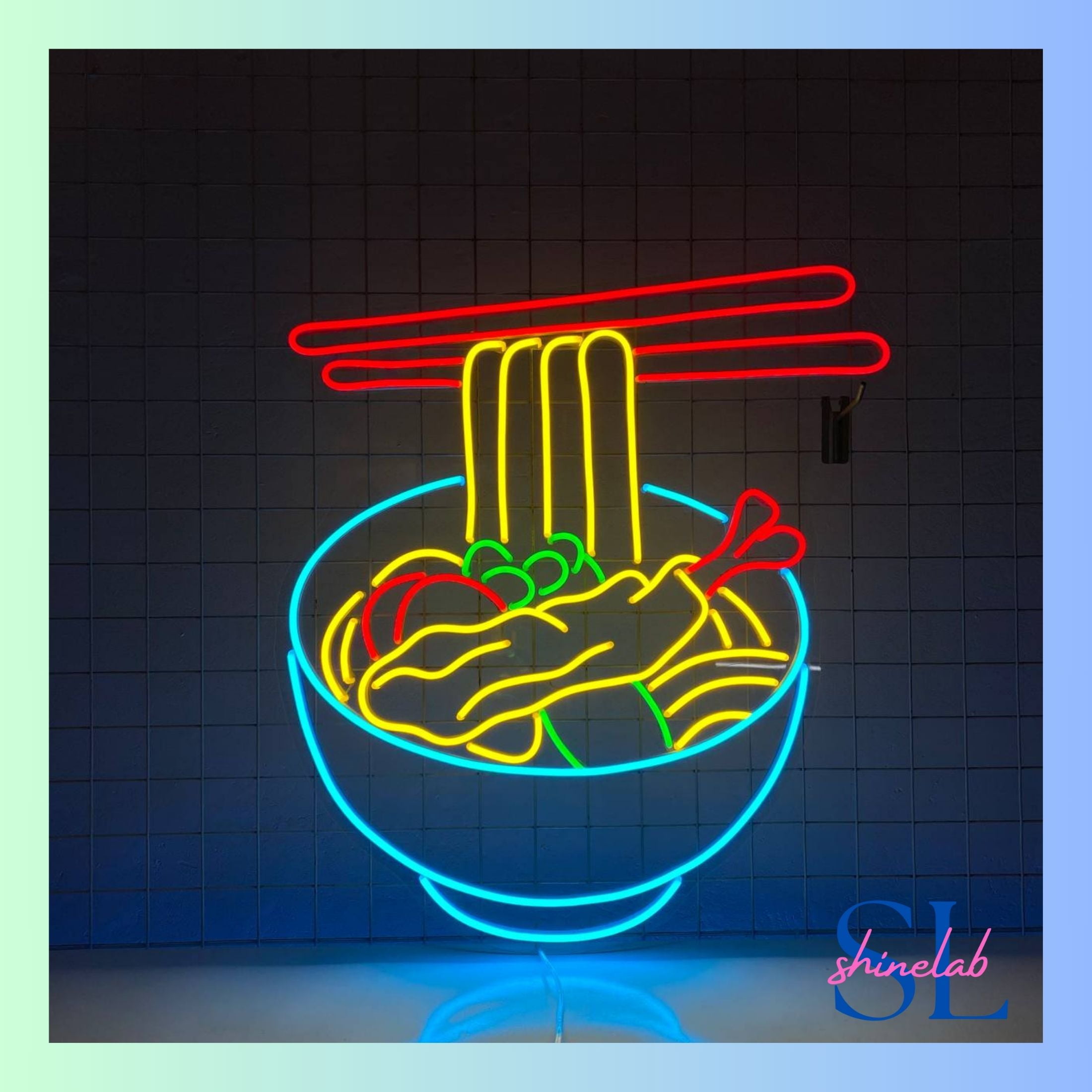 Shinelab Udon Bowl Neon Sign, Japan Udon Wall Art, Japanese Restaurant ...