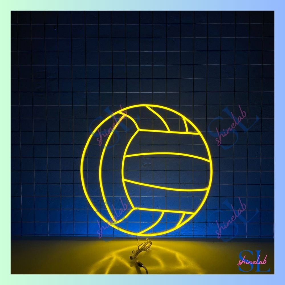 Shinelab Volleyball Name Neon Sign, Volleyball Led Sign, Volleyball ...