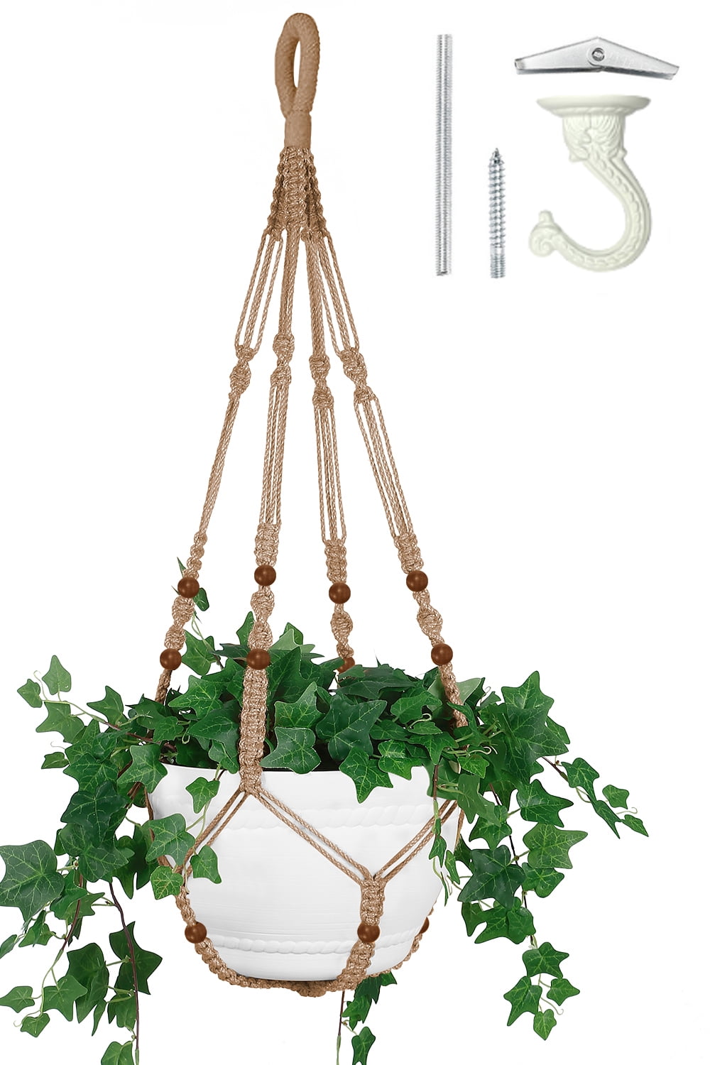 Shineloha Hanging Planter for 12 inch Pot (Extra Long 43inch + Large ...