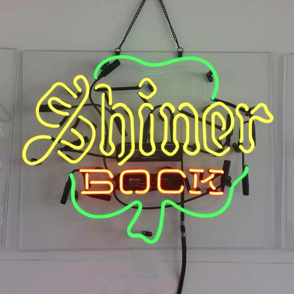 Shiner Bock Neon Sign Acrylic 19"x15" Lamp Beer Bar Pub Cave Store Wall ...