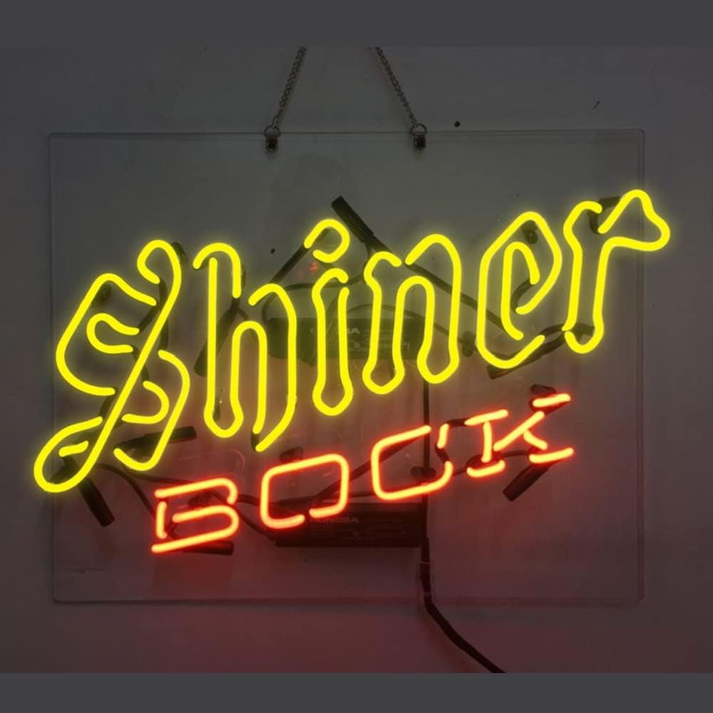 Shiner Bock Neon Sign, Neon Beer Signs, Neon Bar Signs Handmade Real ...