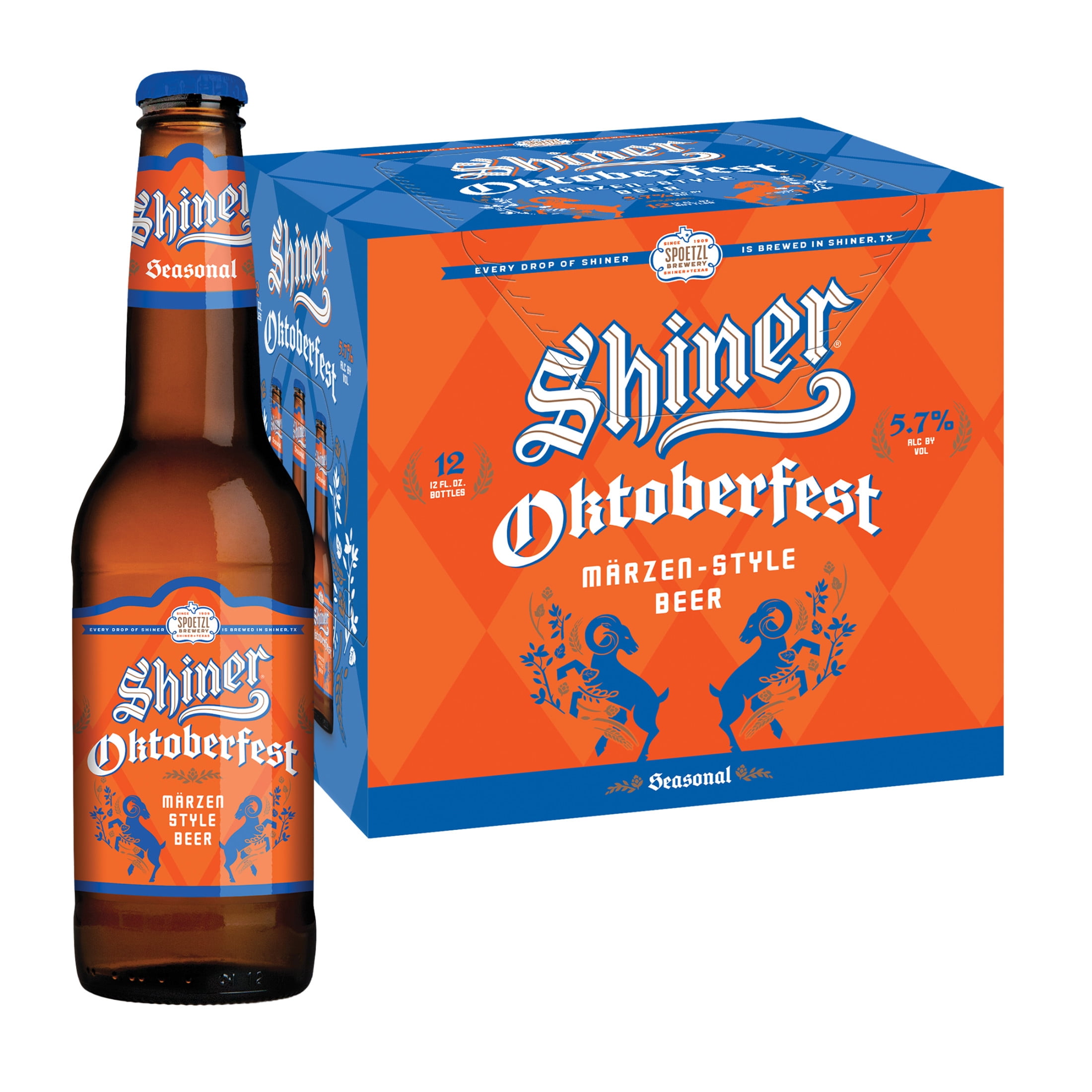 Shiner Oktoberfest Craft Beer, 12 pack, 12 fl oz bottle, 5.7% ABV ...