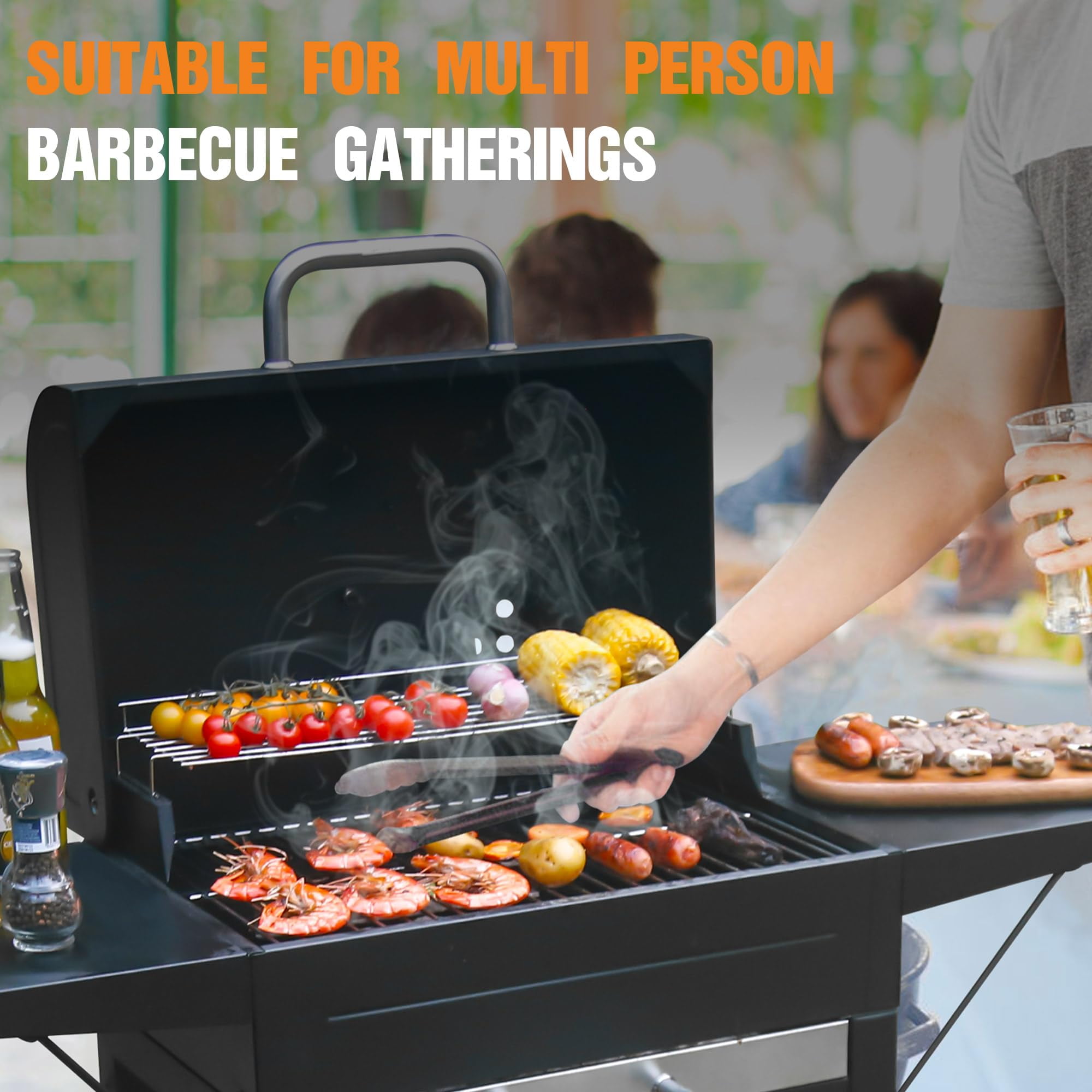 Open Box Shinerich Industrial Ltd. Master Cook Charcoal Grill 238 sq in ...