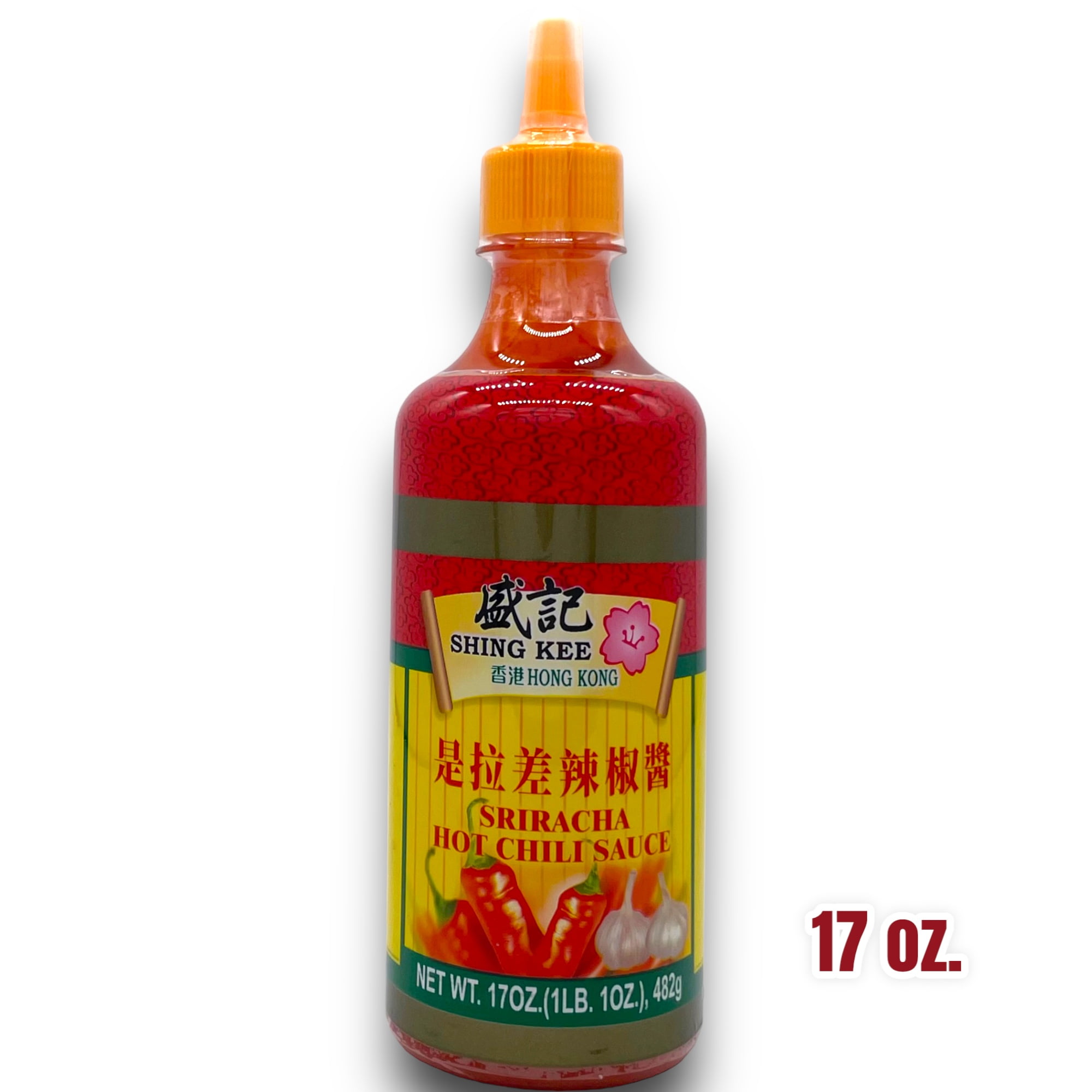 Shing Kee Sriracha Hot Chili Sauce, 17 Ounce Bottle, Spicy Sweet Asian ...