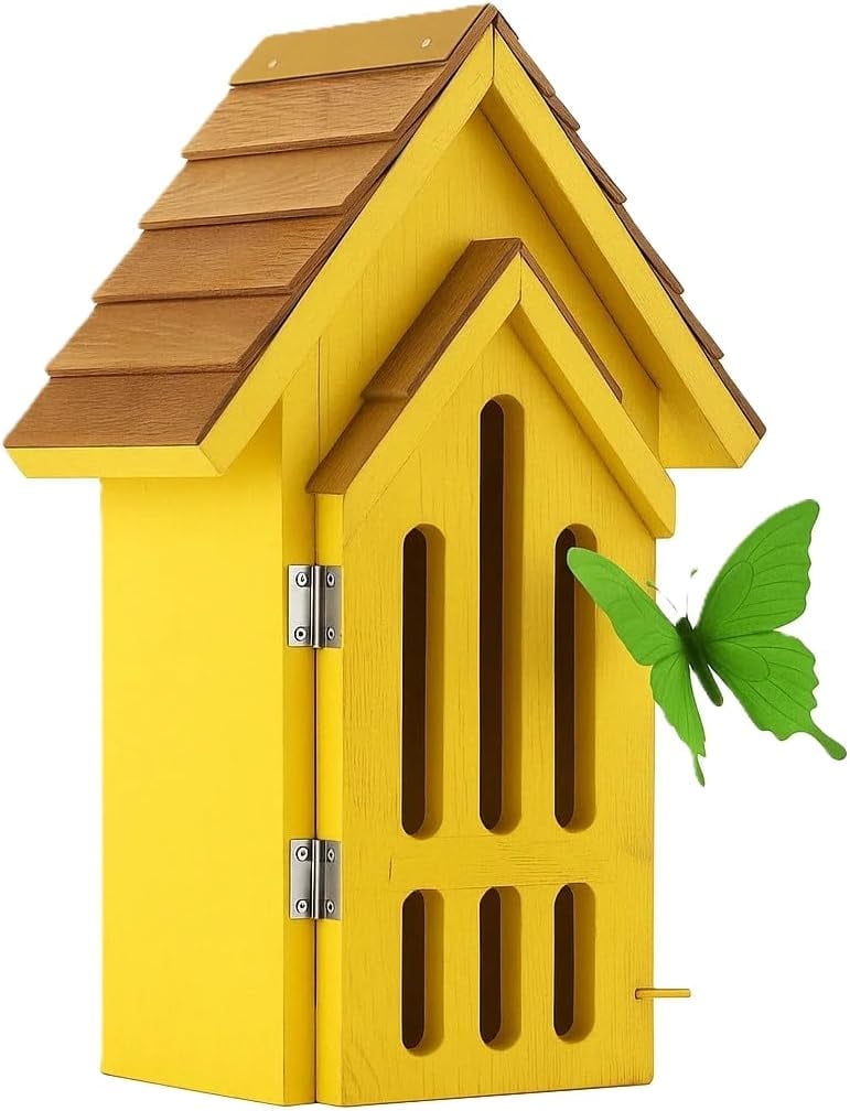 Shingle Roof Butterfly House for Outdoor, Insect House, Vintage Style ...