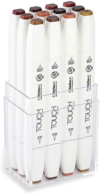 Shinhan Touch Twin Brush Markers - Wood Colors, Set of 12 - Walmart.com