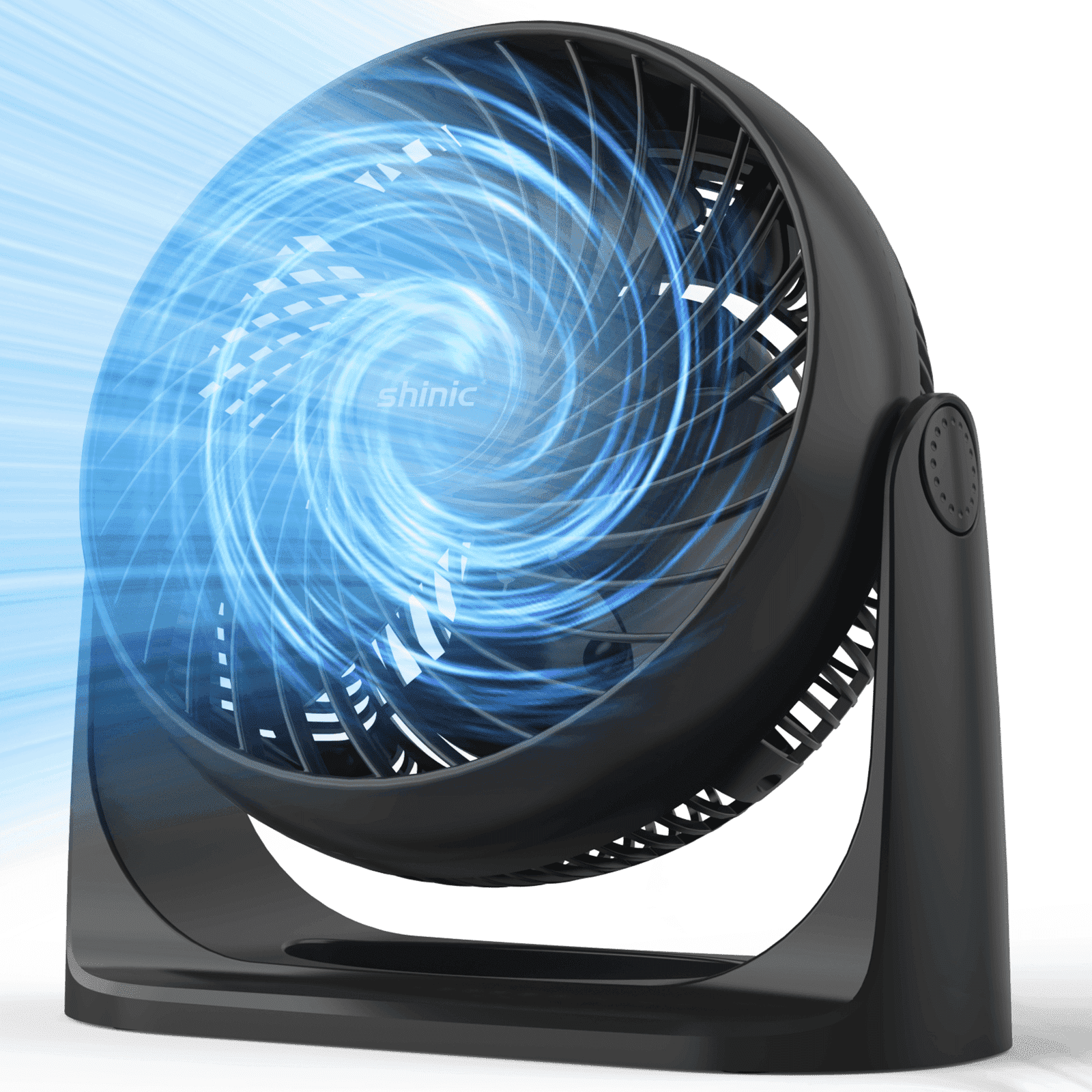 Shinic 8" Turbo Fans, 3-Speed Air Circulator, High Velocity, Adjustable ...
