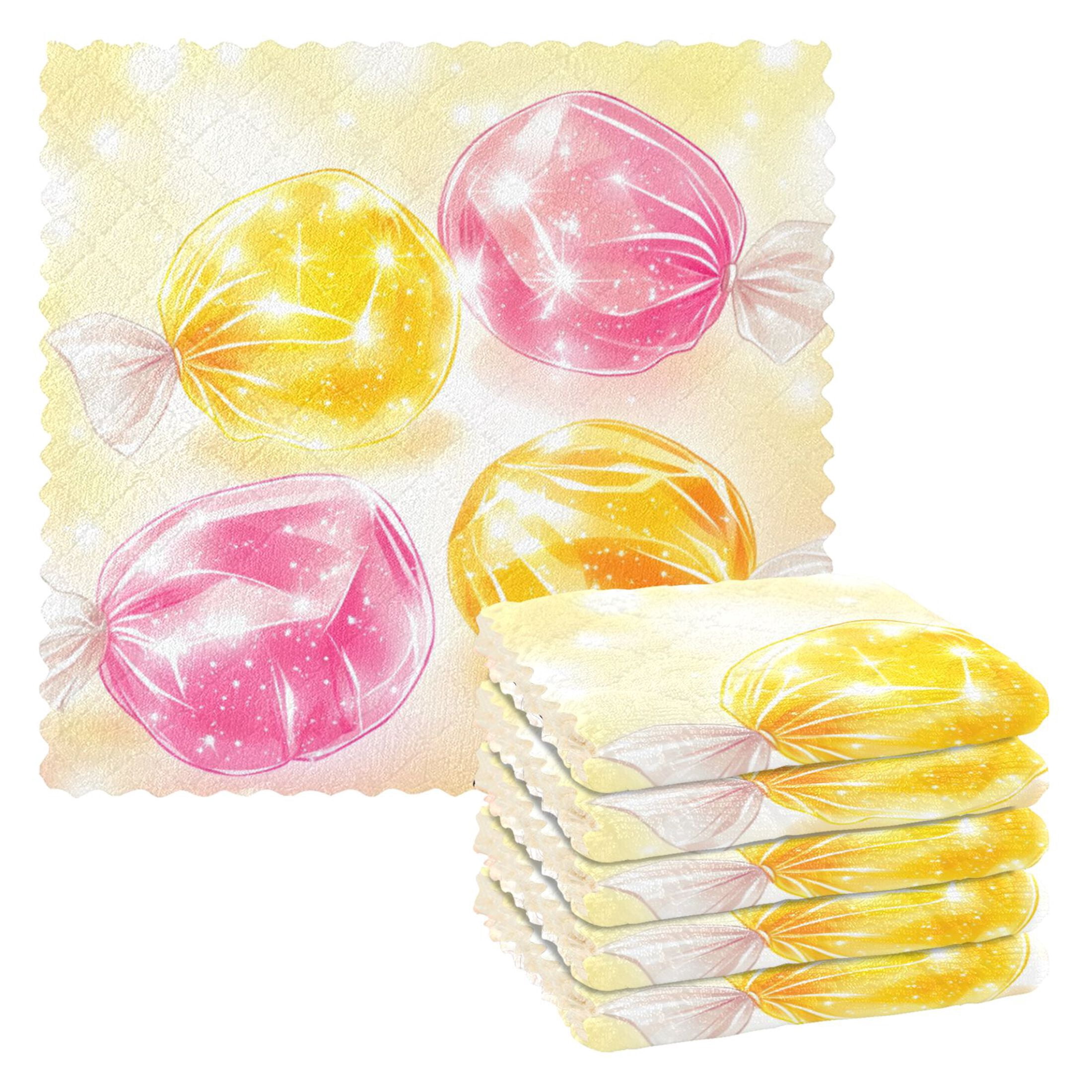 Shining Candy 6 Pack Kitchen Cleaning Cloths 11'' x 11'', Super ...