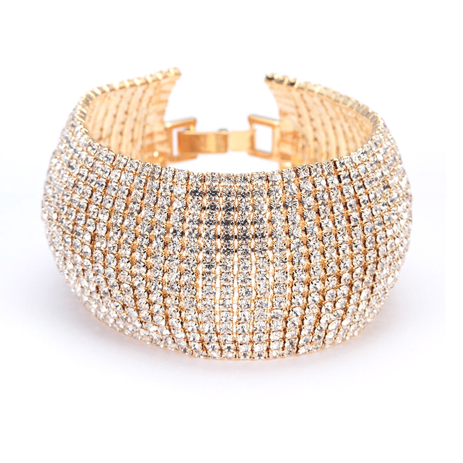 HSQYJ Rhinestone Bohemian Charm Gold Bangle Bracelet in Metal - Walmart.com
