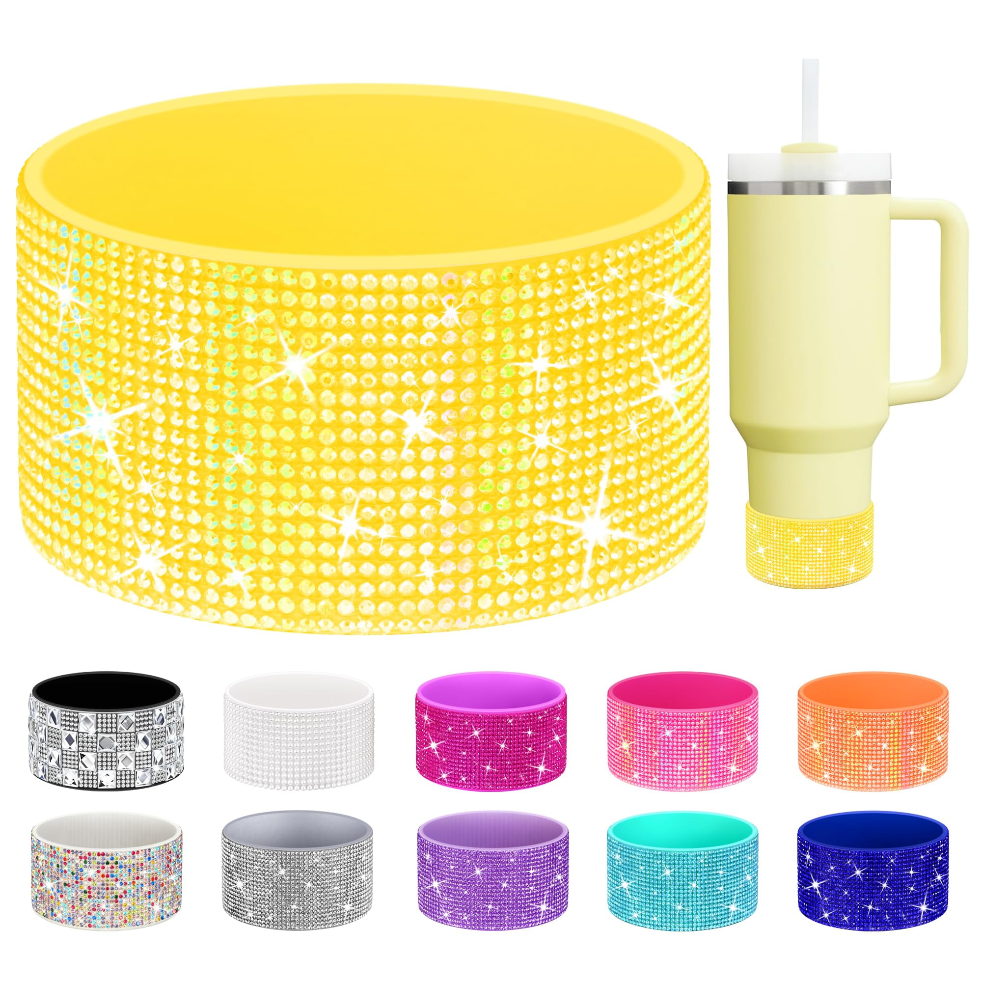 Shining Diamond Silicone Boot for Stanley Cup 40/30/20 oz, Made for ...