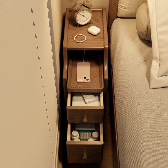 Shining Modern Multifunctional Lockers, Narrow Bedside Tables for ...